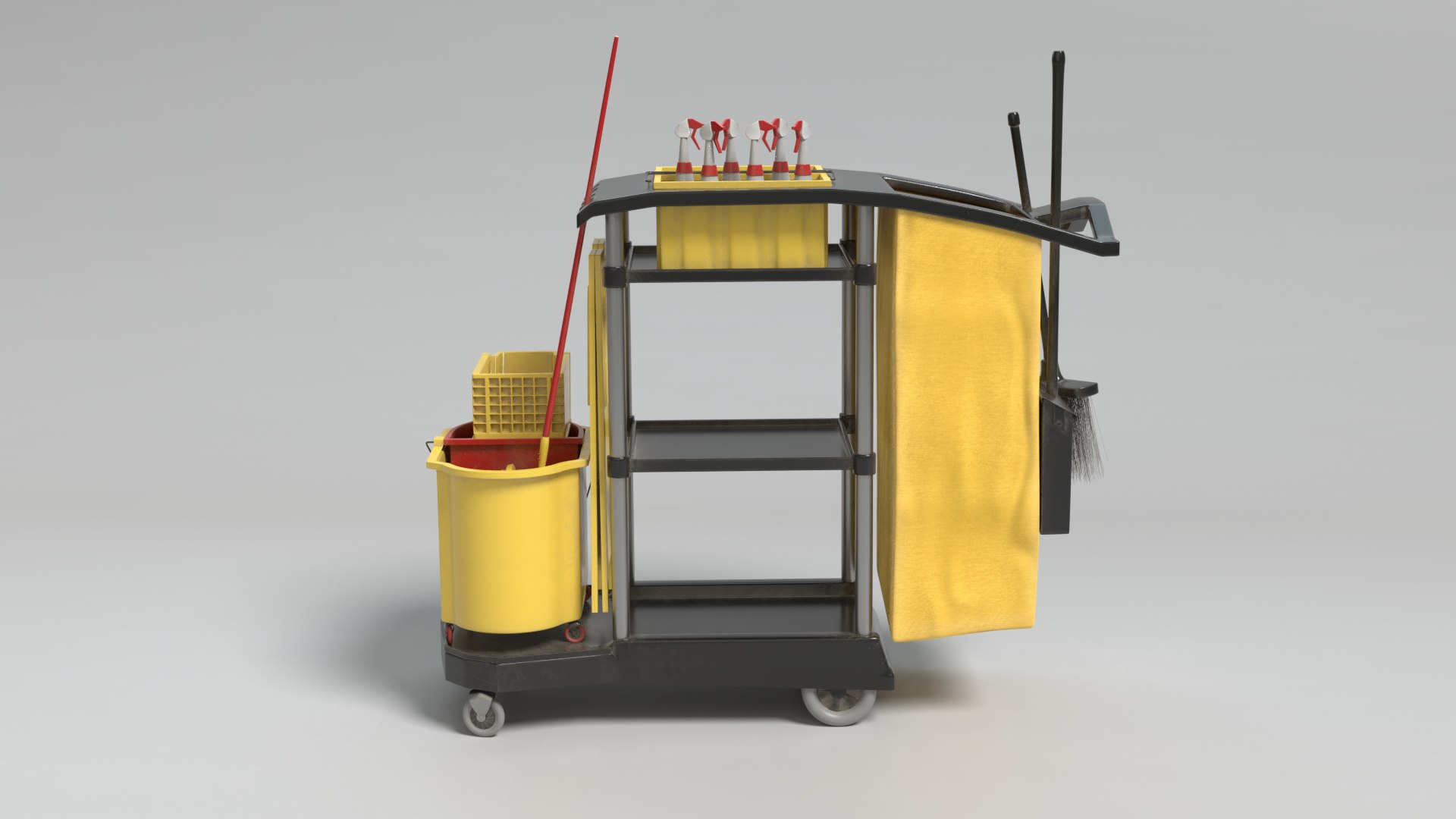 3D Model Cleaning Cart - TurboSquid 1510536