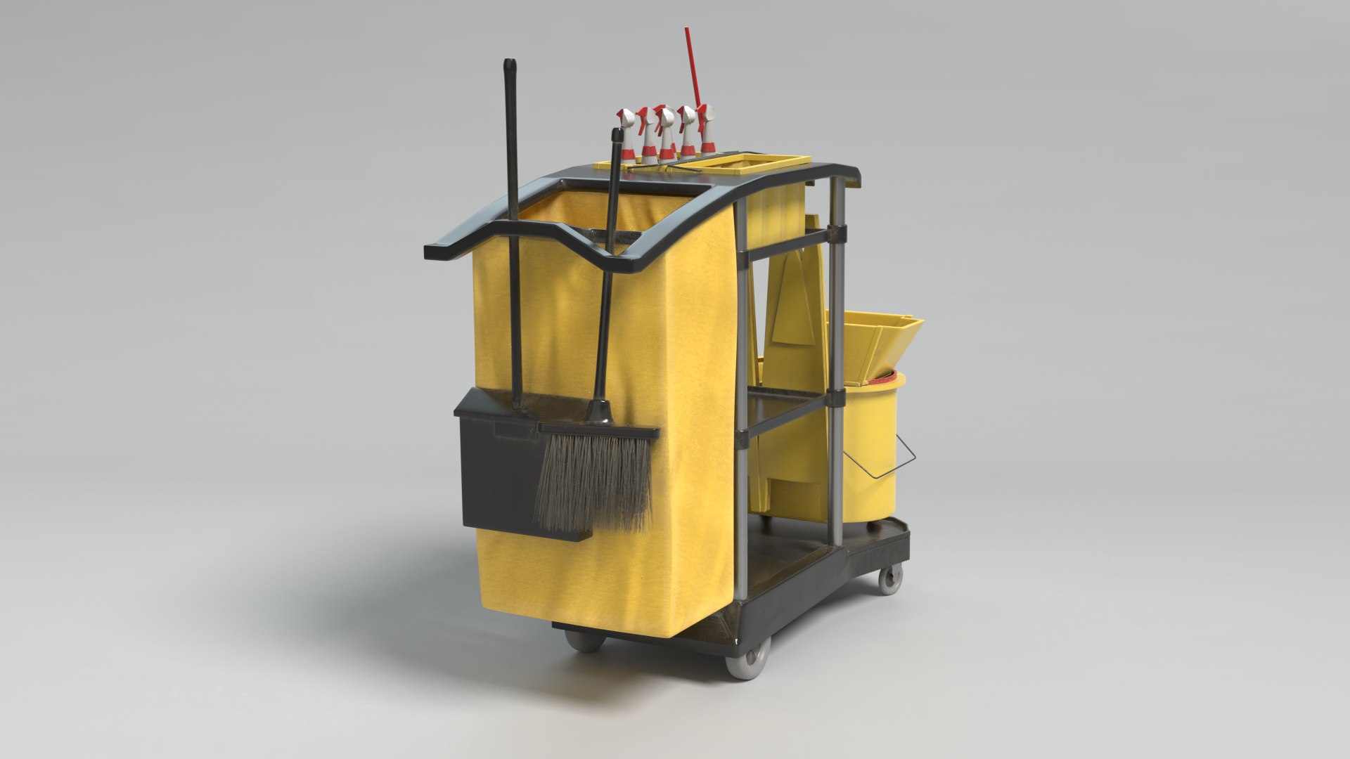 3D Model Cleaning Cart - TurboSquid 1510536