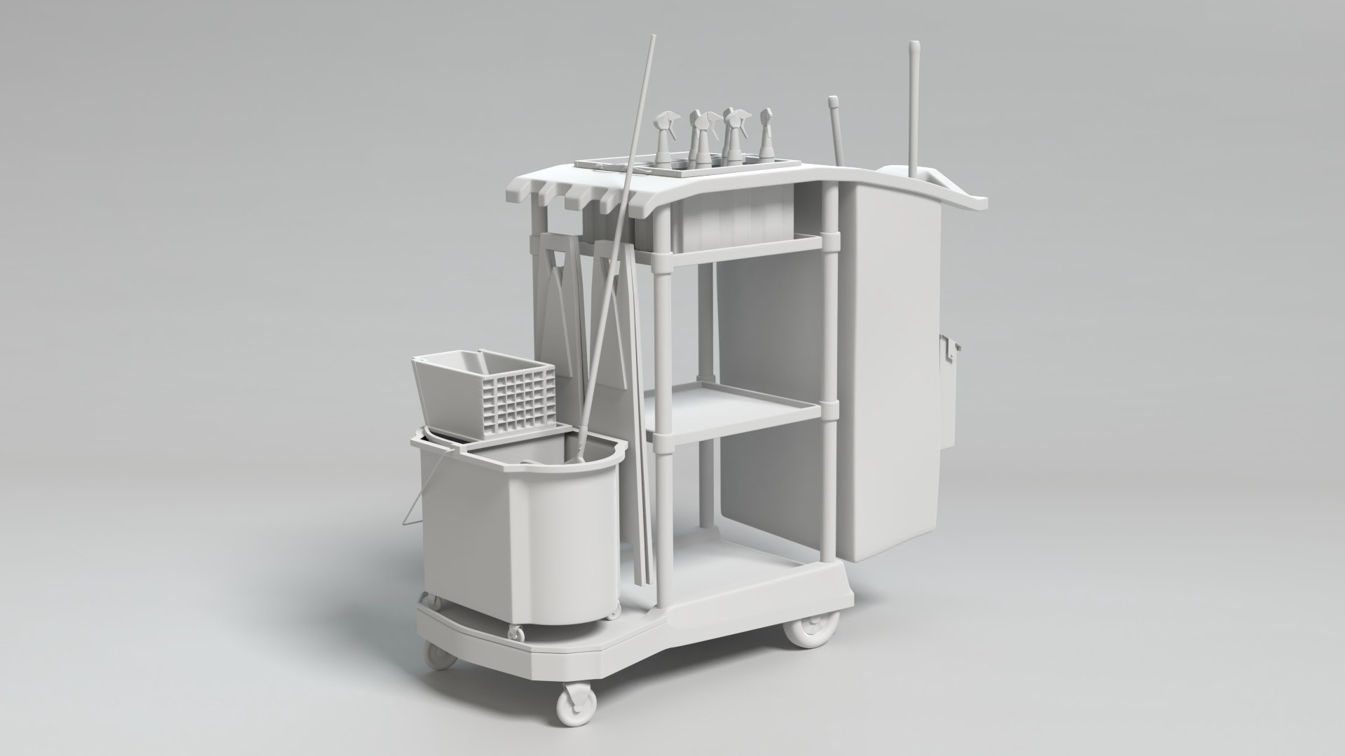 3D Model Cleaning Cart - TurboSquid 1510536
