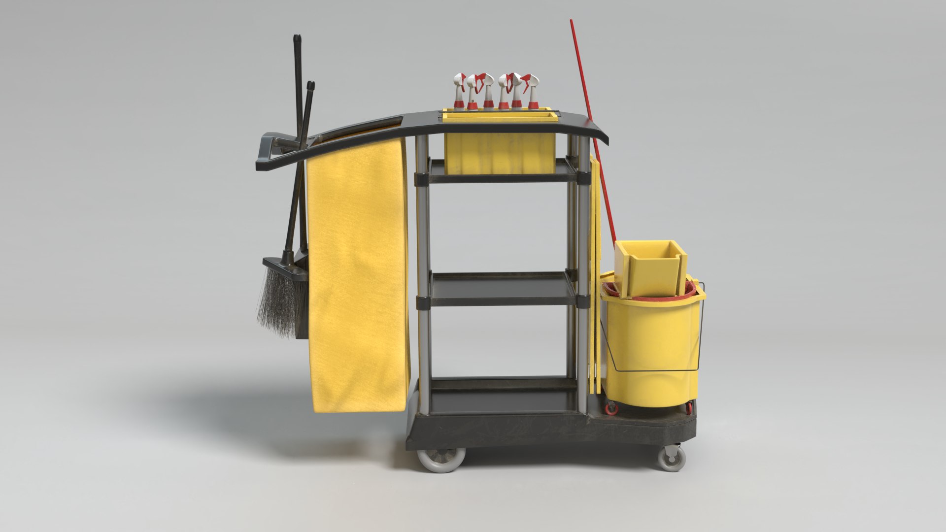 3D Model Cleaning Cart - TurboSquid 1510536