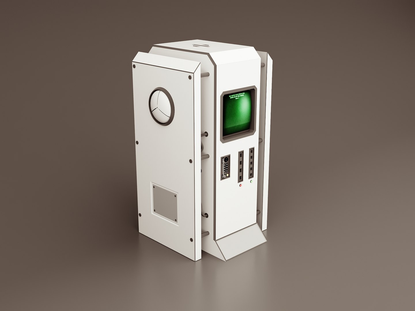 Sci-fi Retro Control Panel Project 2 3D Model - TurboSquid 2061133