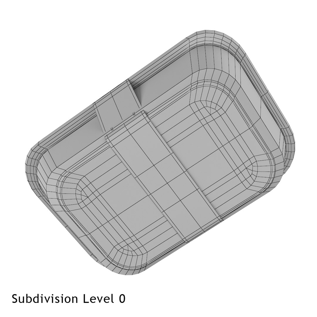 Disposable Container Styrofoam Close 3d Model