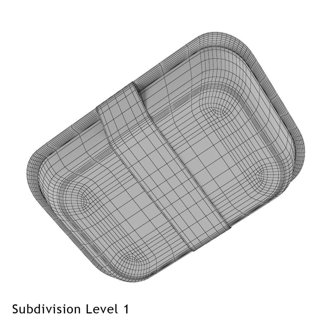 Disposable Container Styrofoam Close 3d Model