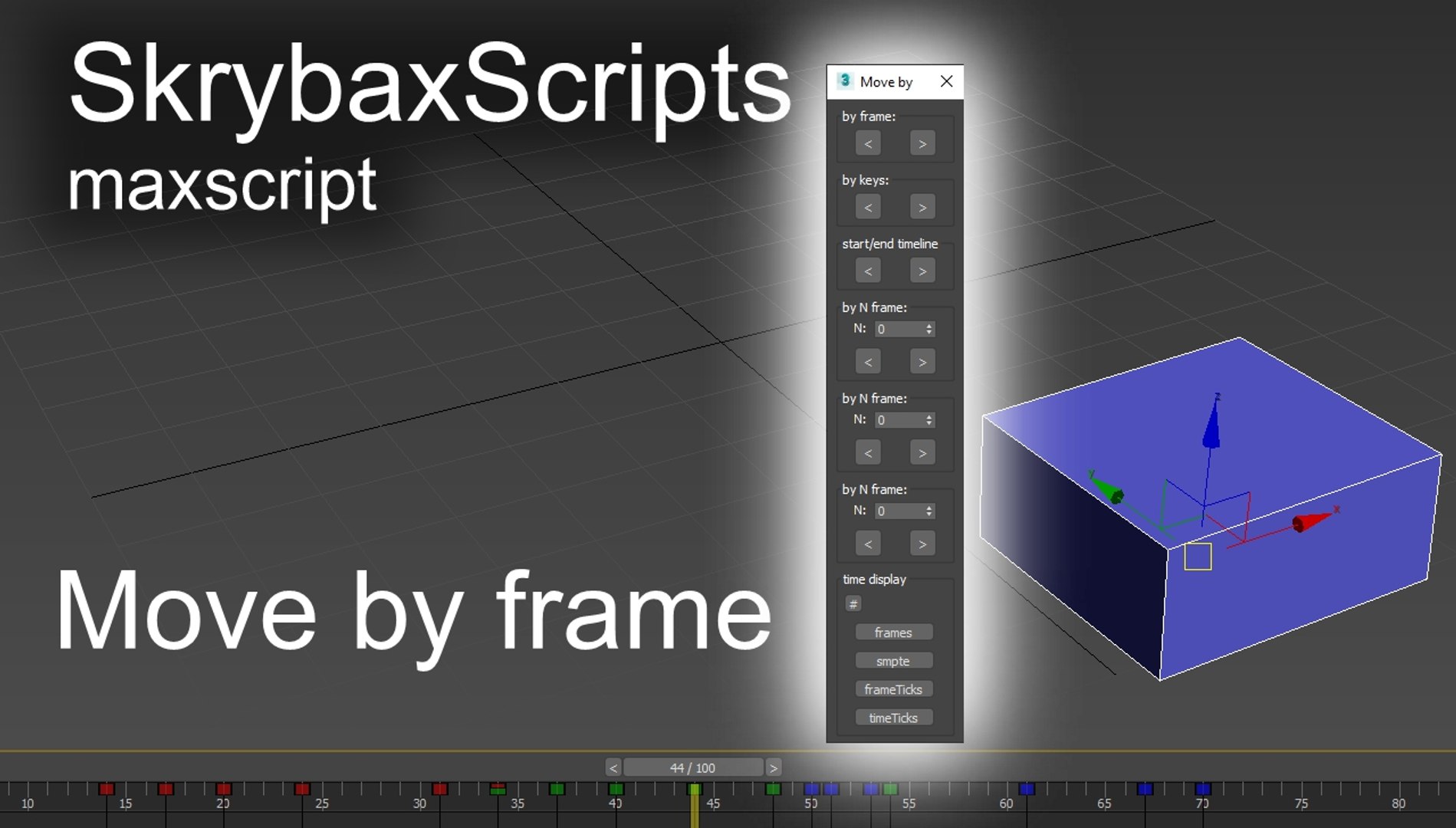 Scripts MaxScript move frame 3d