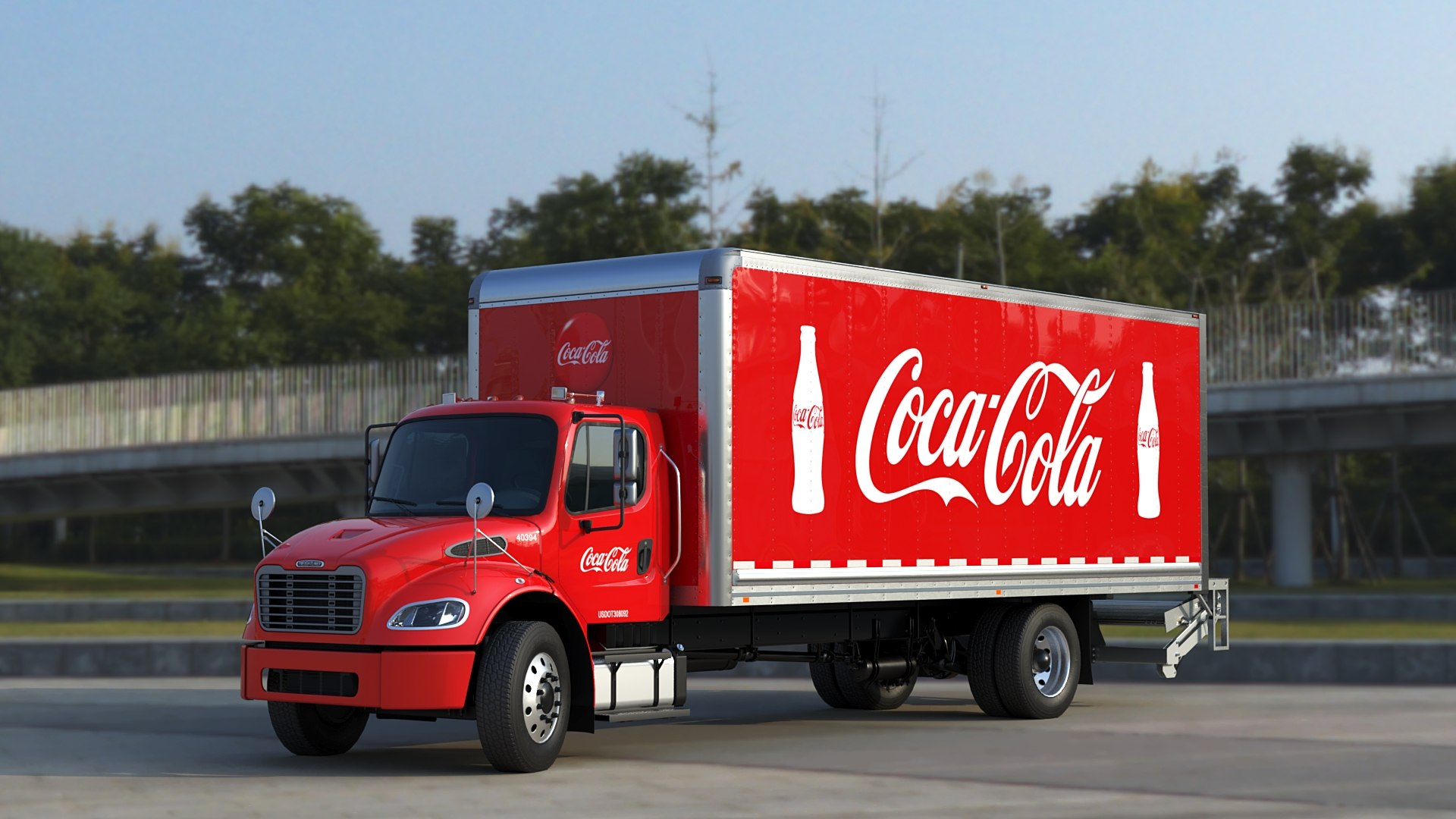 3D Coca Cola Freightliner M2 106 Box Truck 2020 Model - TurboSquid 2206413