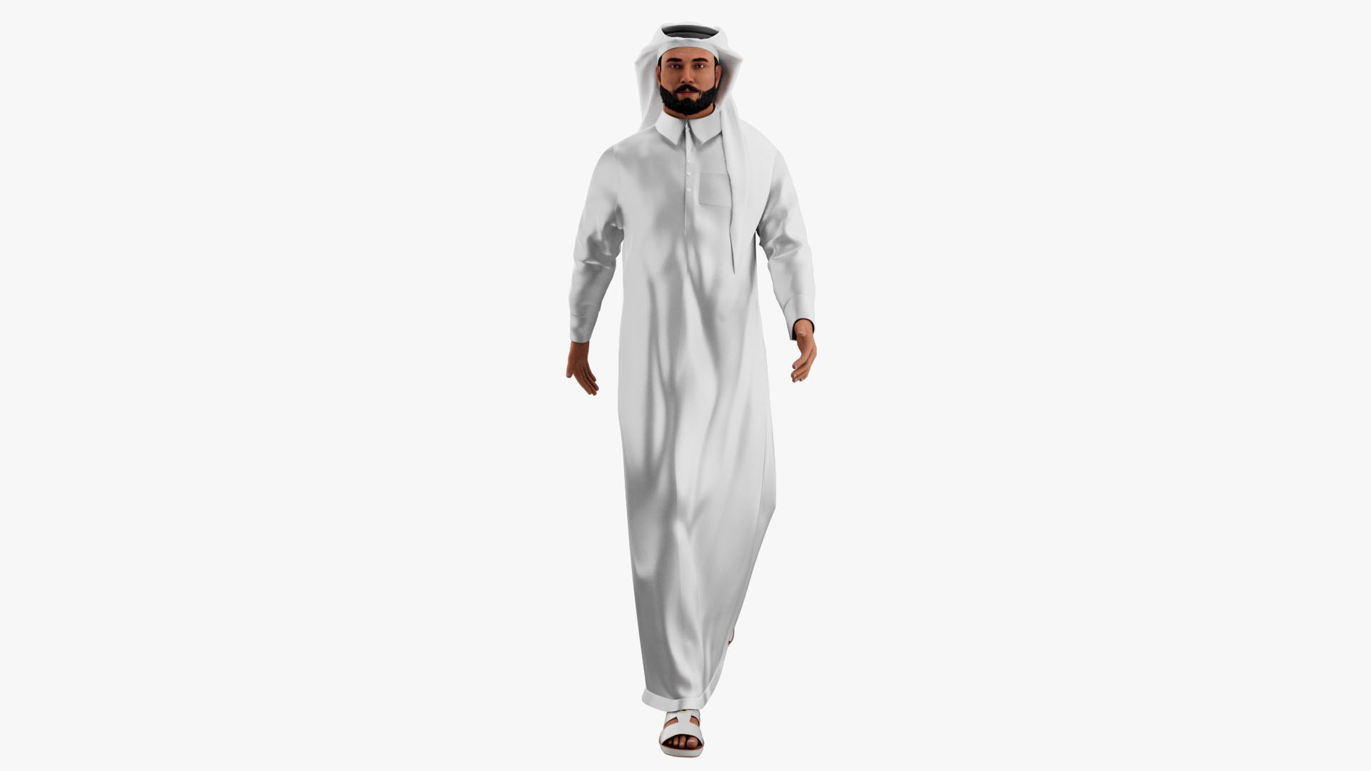 Arab Man Walking 3D Model - TurboSquid 2156063