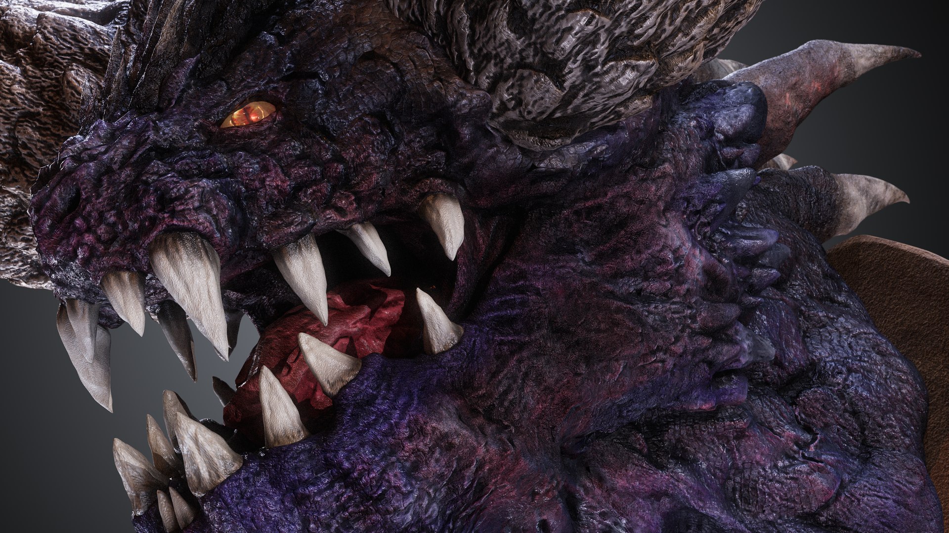 3D Nergigante Head Bust High Detail Model - TurboSquid 2217410