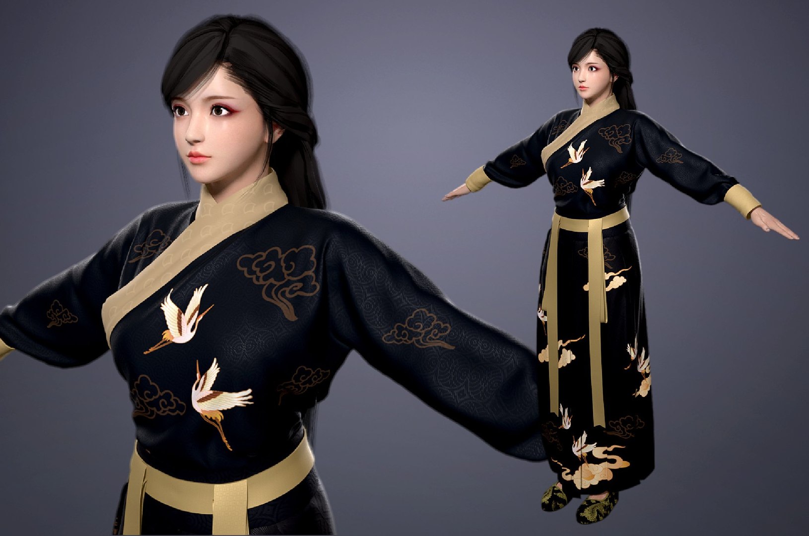 Ancient Chinese Women And Girls Model - TurboSquid 2202675