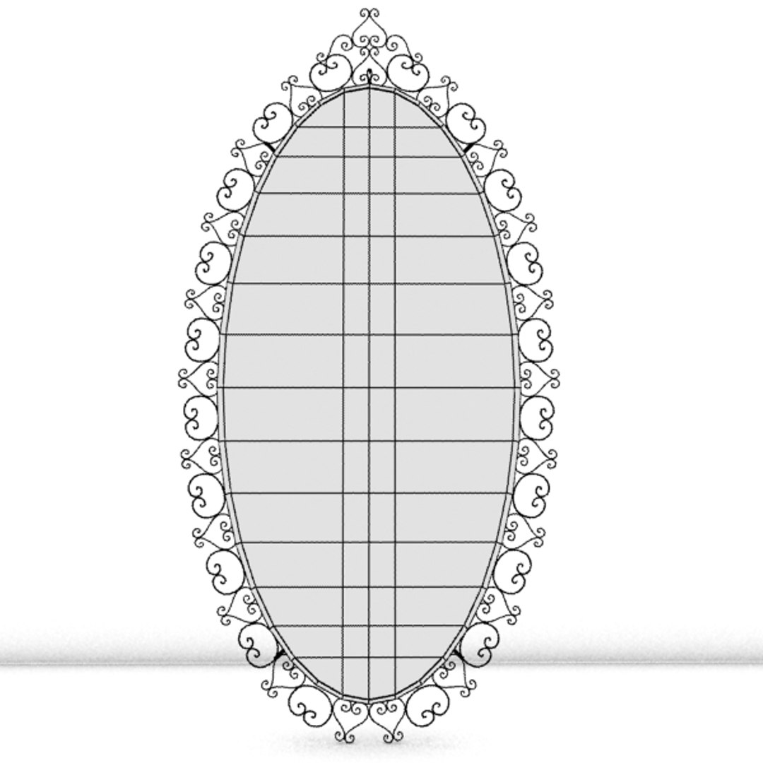 3d mirror frame walls model