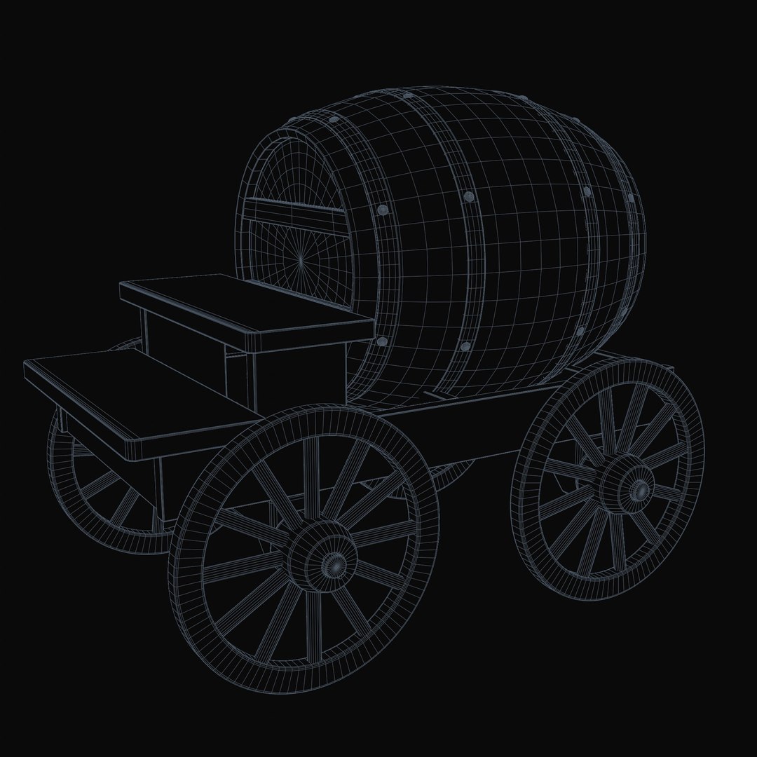 3D Barrel On Wheels - TurboSquid 1845308