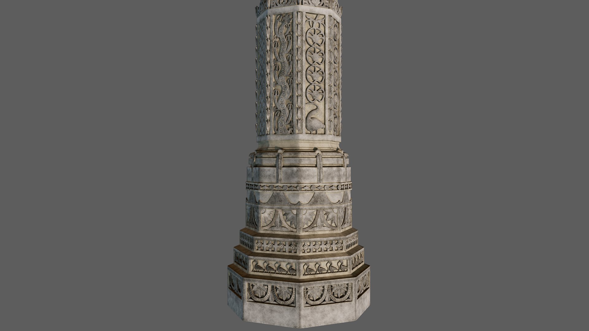 3D Model Ancient Temple Pillar-06 - TurboSquid 2332244