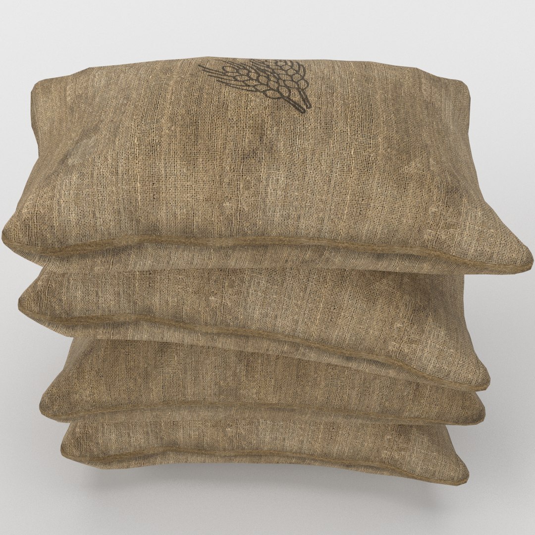 Food sack grain stack model - TurboSquid 1407941