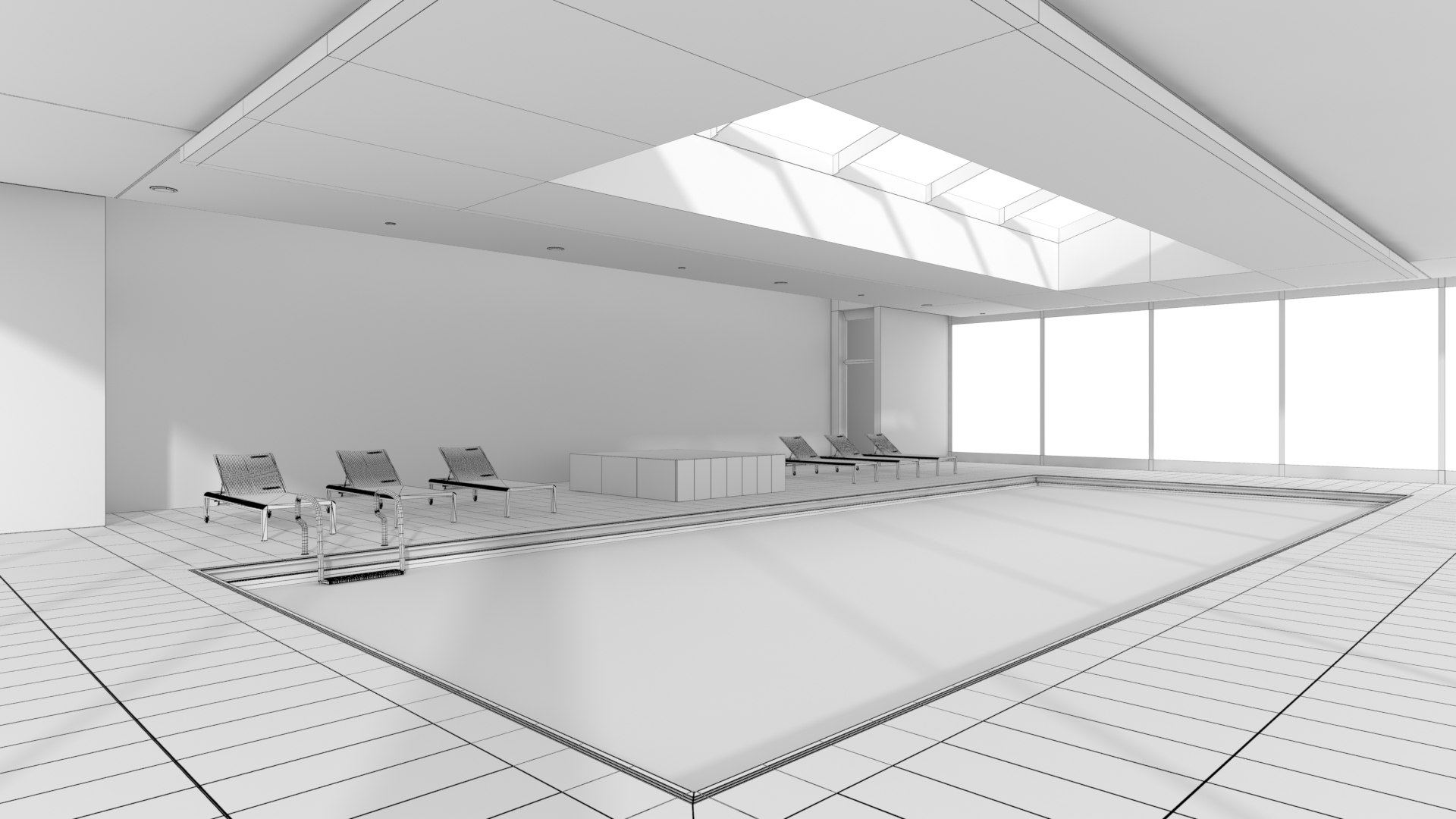 Swimming Pool Indoor 3 3D Model - TurboSquid 1873203
