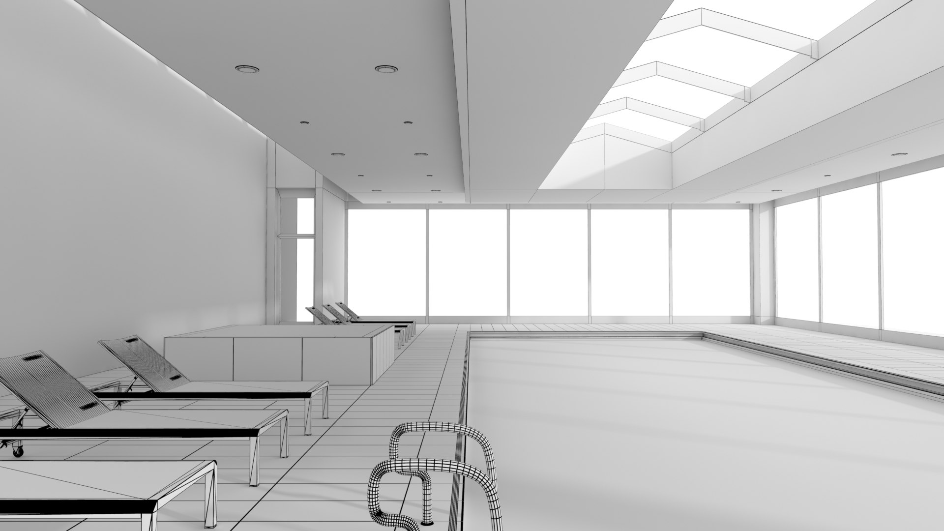 Swimming Pool Indoor 3 3D Model - TurboSquid 1873203