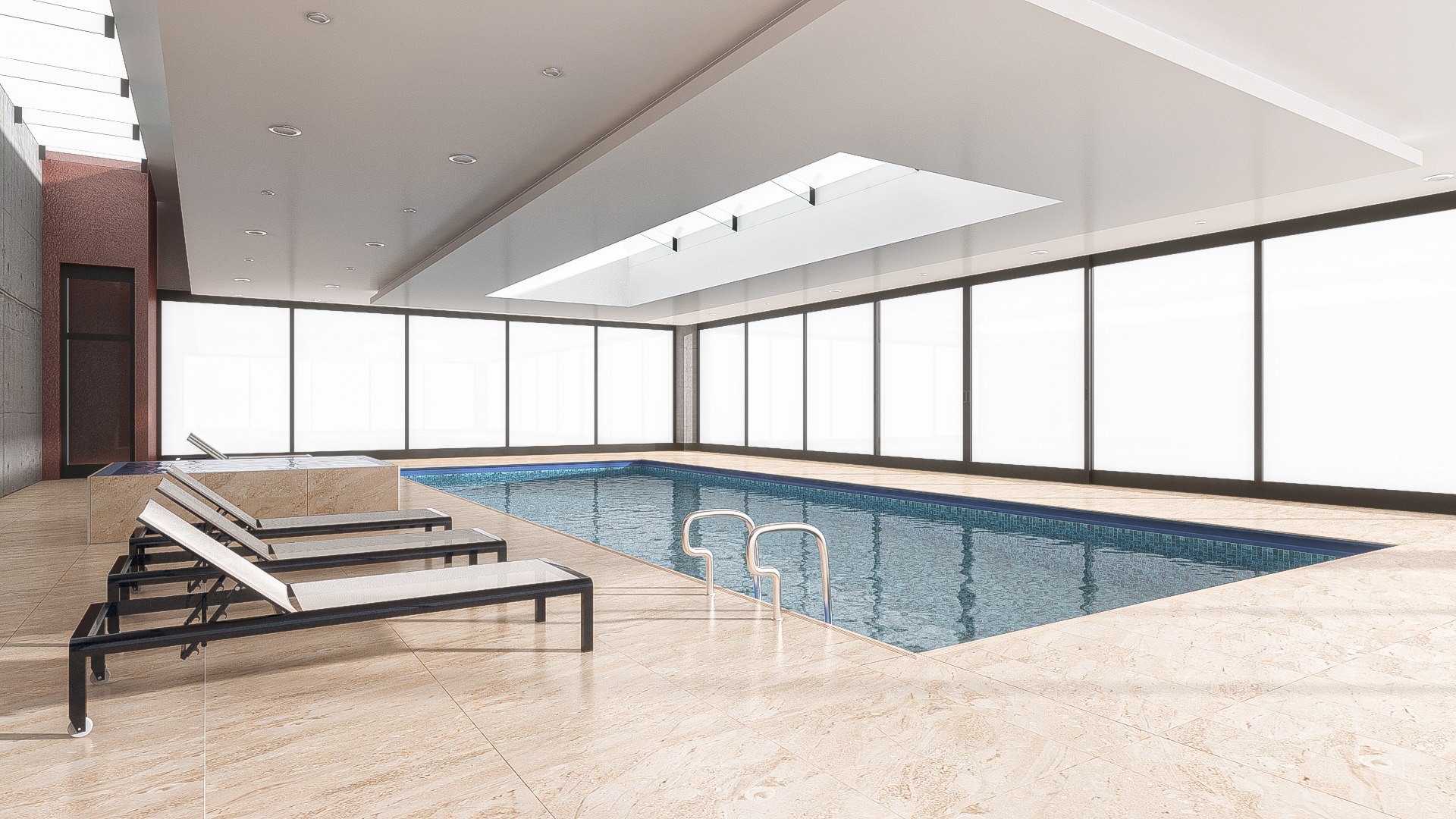 Swimming Pool Indoor 3 3D Model - TurboSquid 1873203