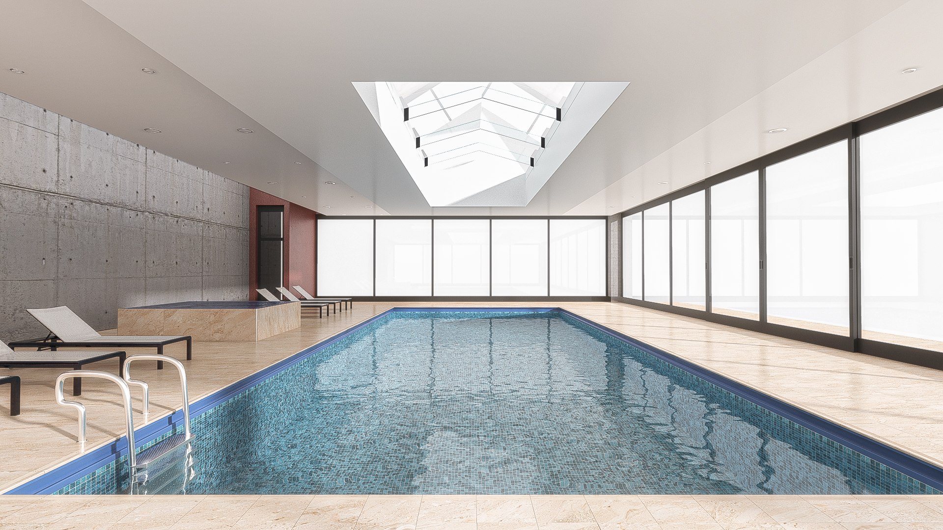 Swimming Pool Indoor 3 3D Model - TurboSquid 1873203