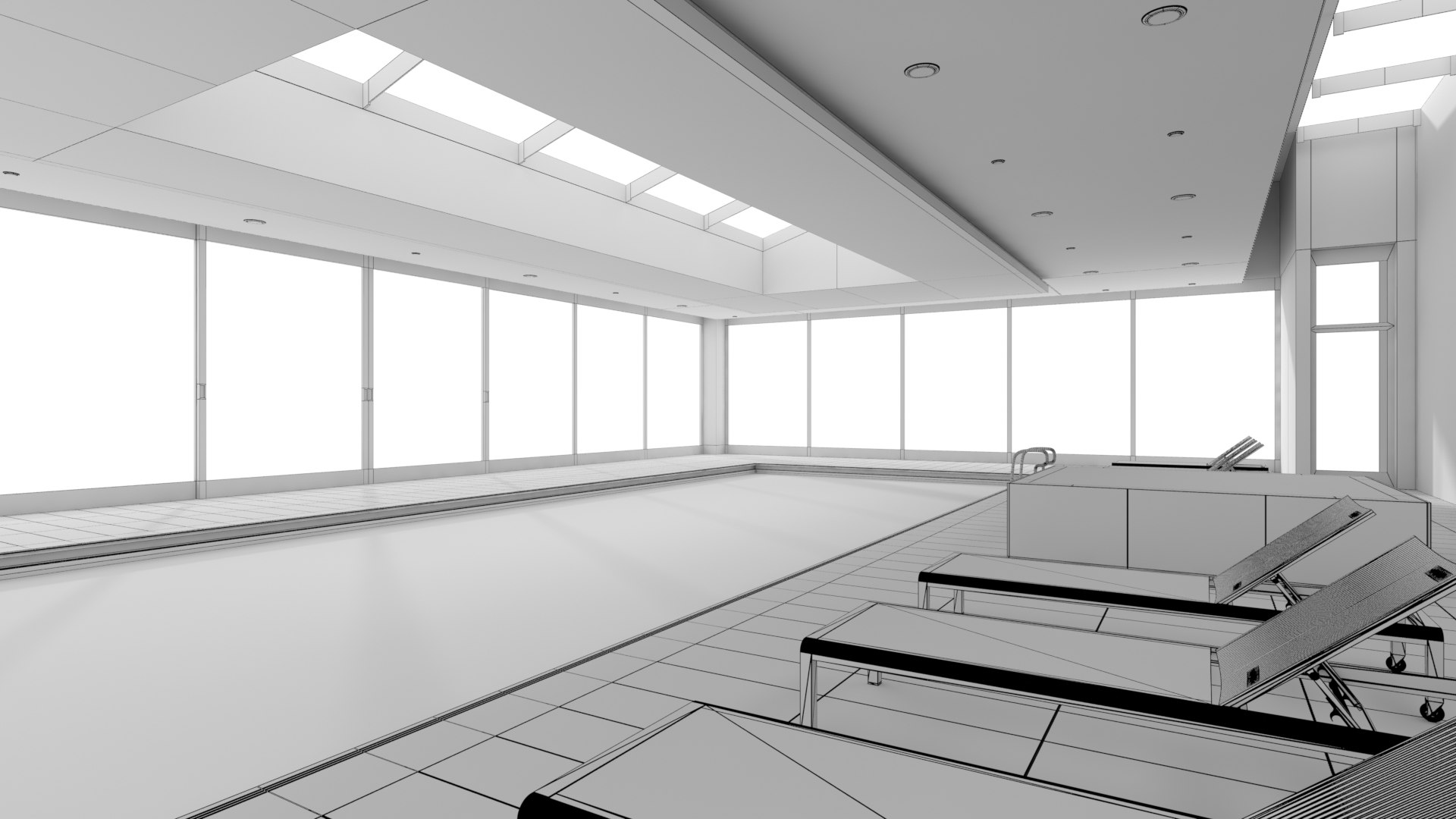 Swimming Pool Indoor 3 3D Model - TurboSquid 1873203