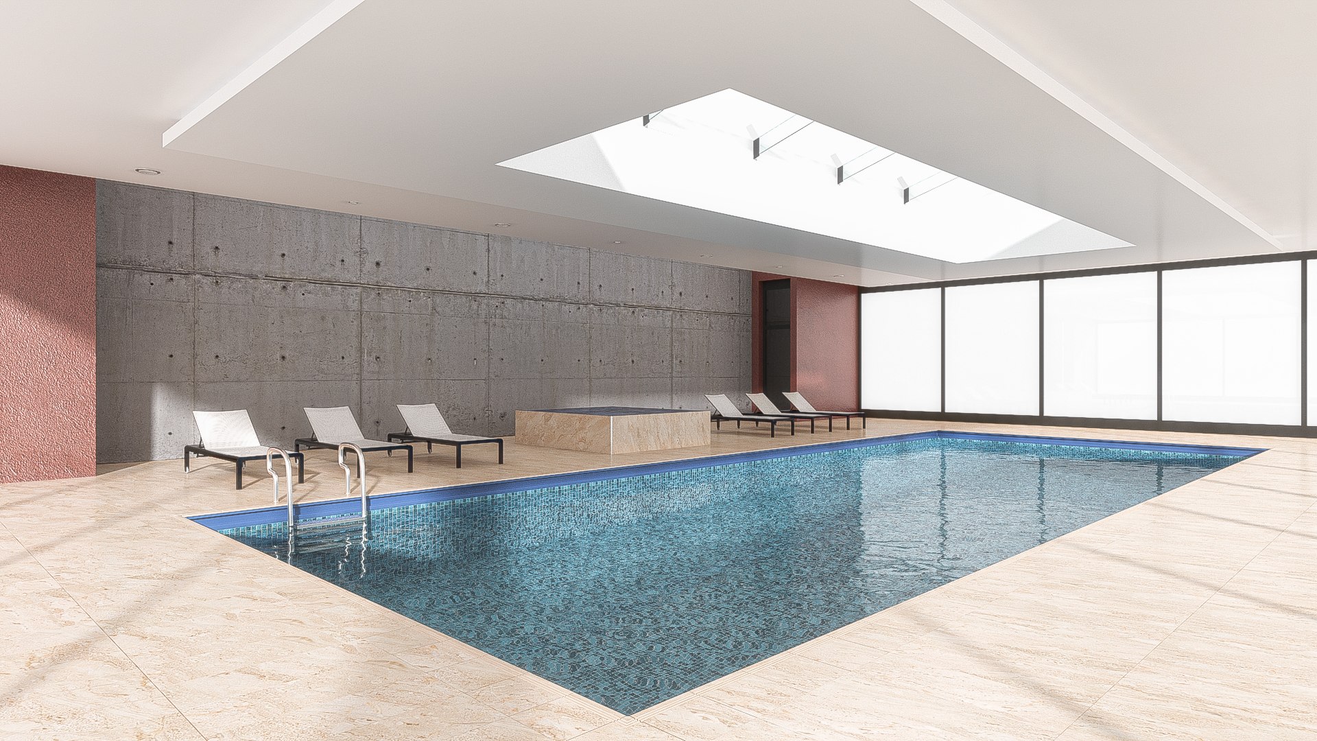Swimming Pool Indoor 3 3D Model - TurboSquid 1873203
