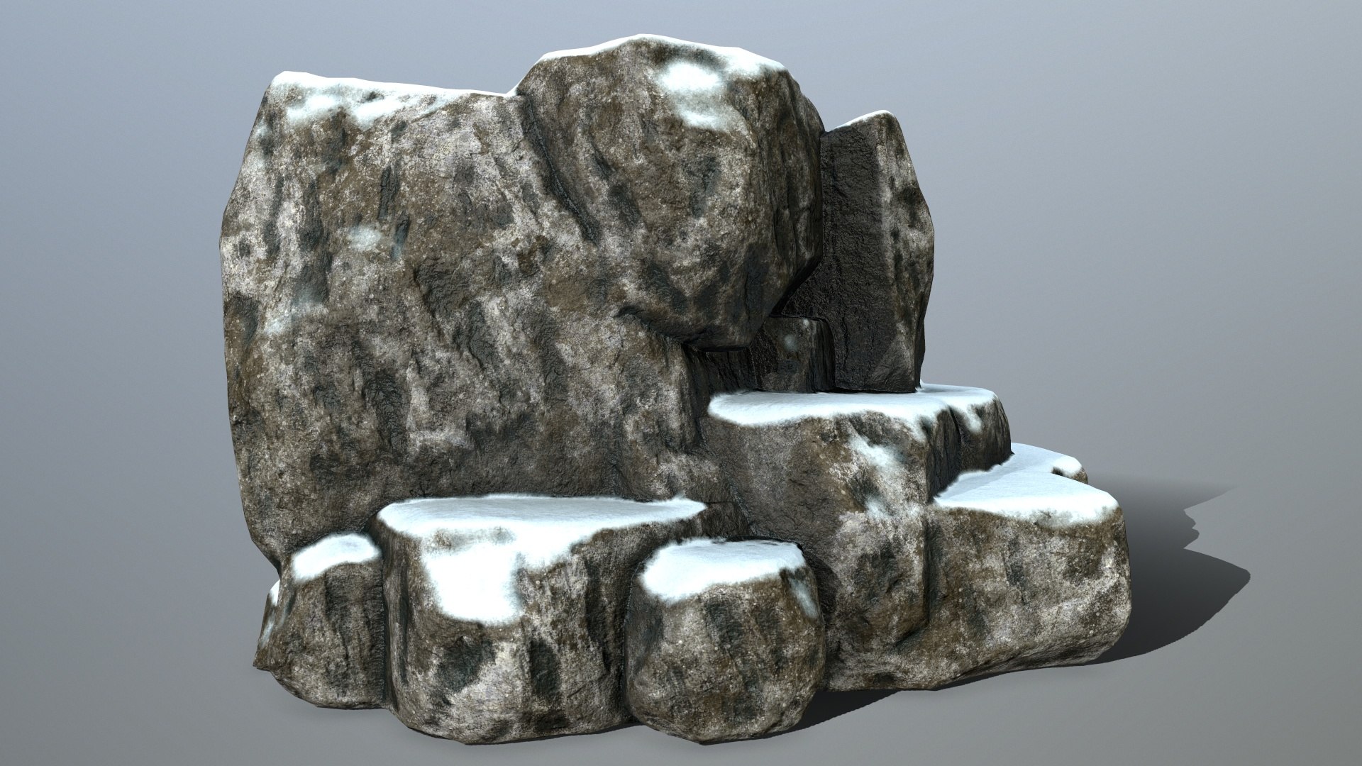 3D Rock Snow - TurboSquid 1386882