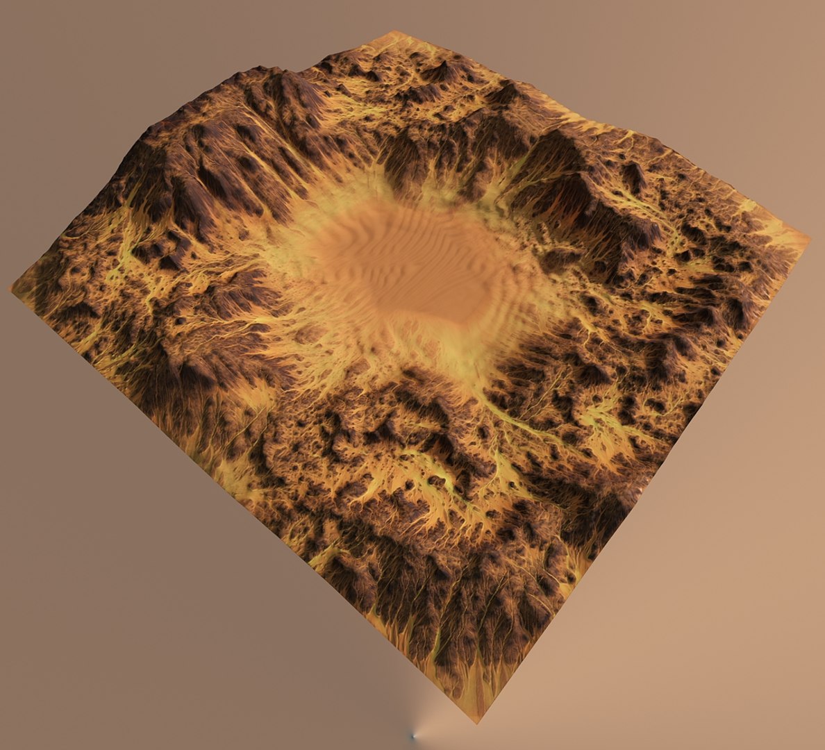 Desert Terrain 3d Model