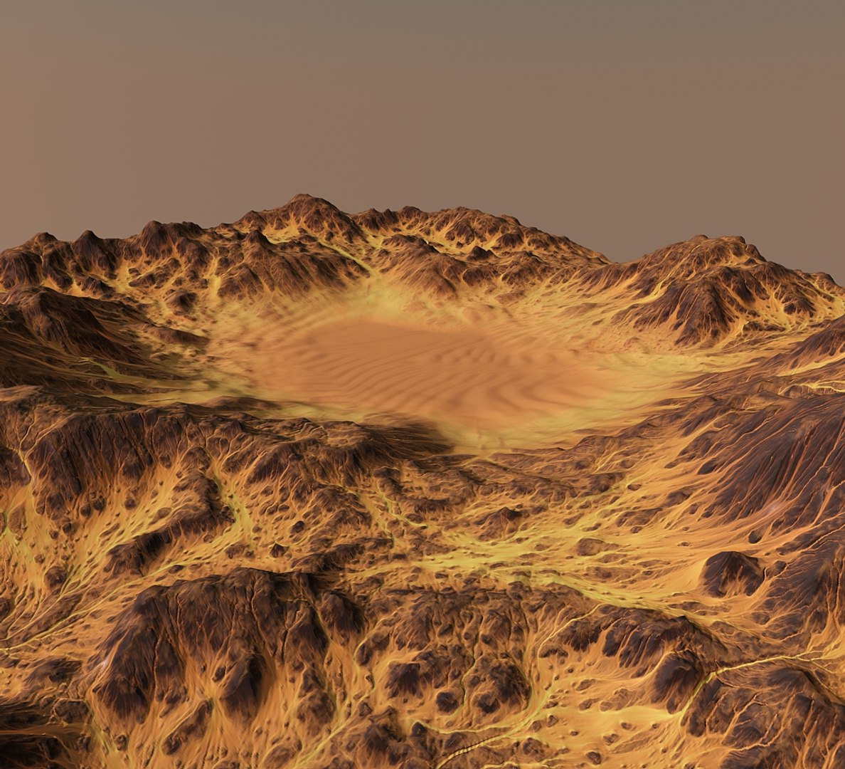 Desert Terrain 3d Model