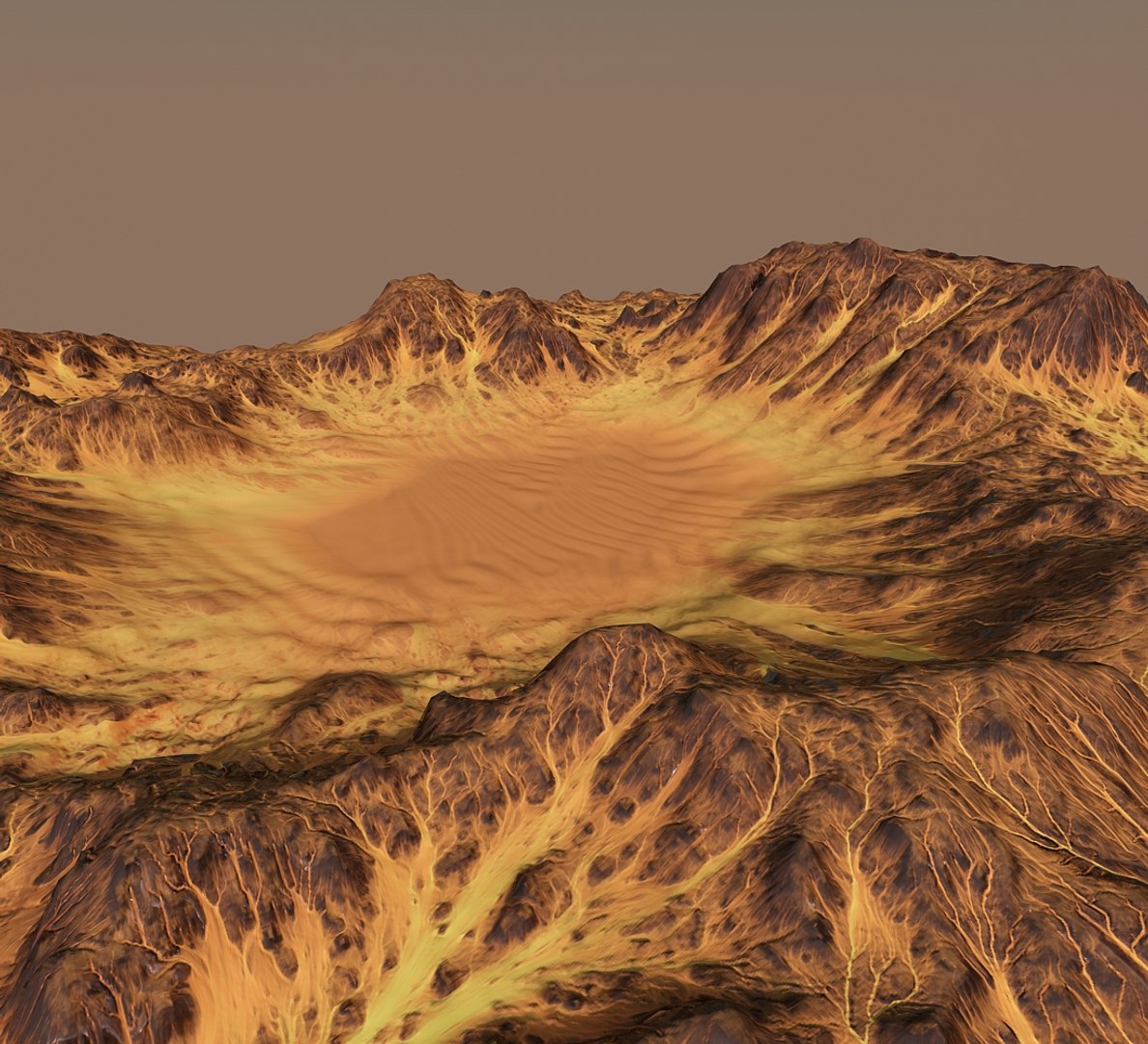 Desert Terrain 3d Model