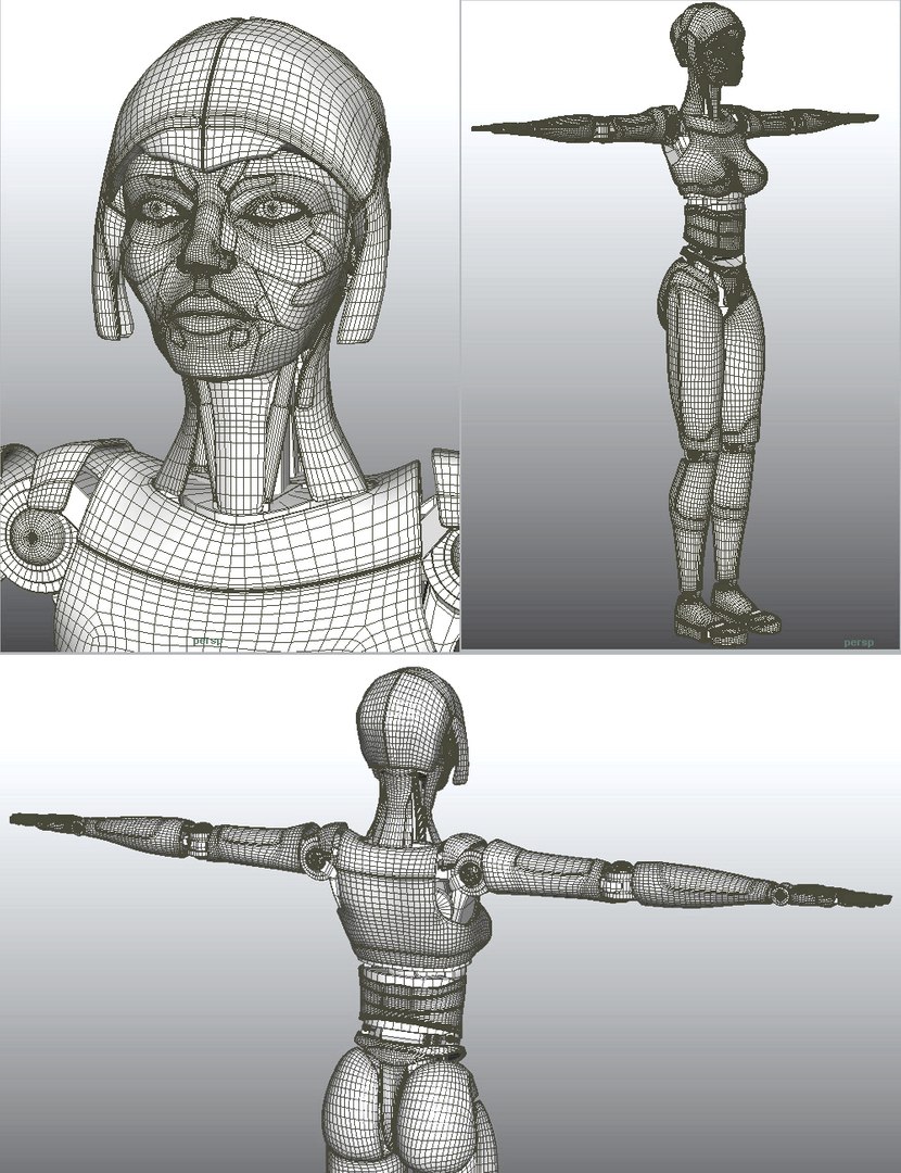 3D humanoid female robot - TurboSquid 1170655