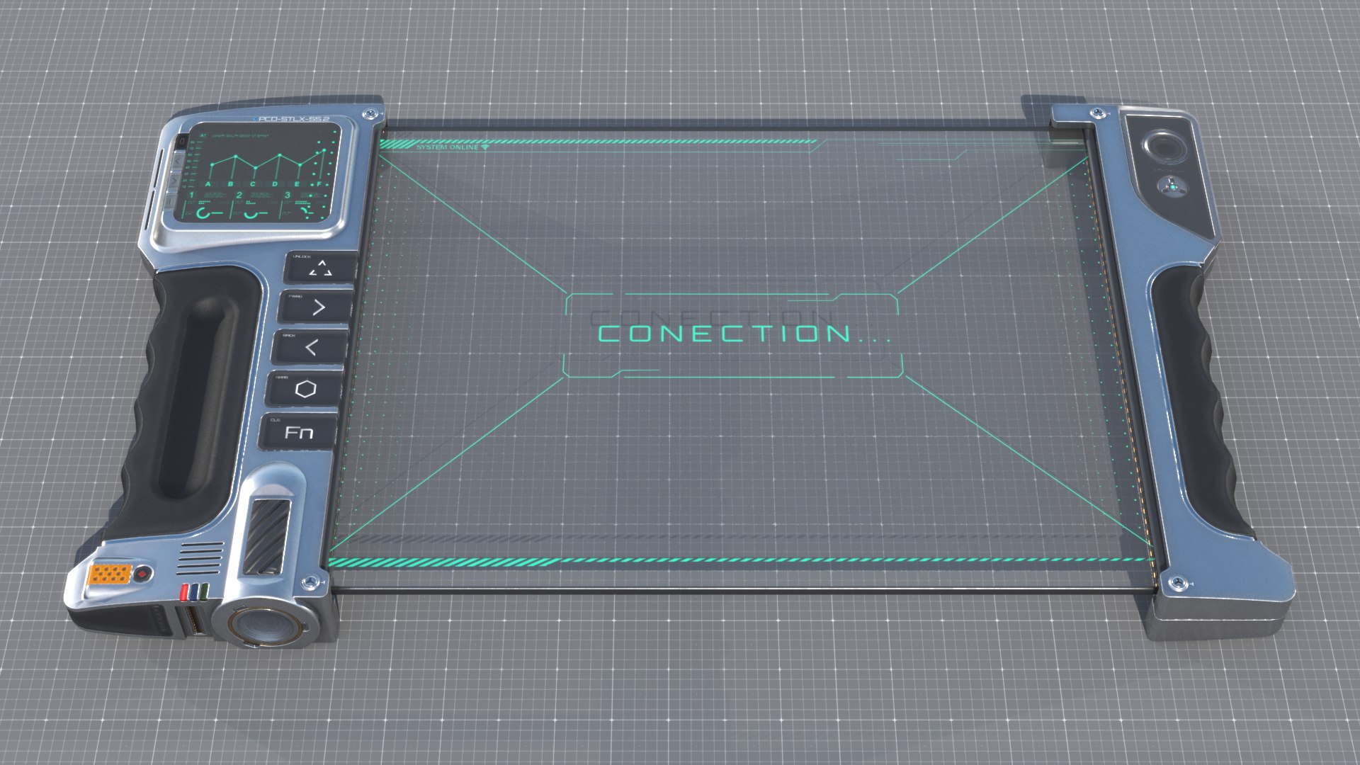 3D Sci-fi Tablet Device PBR - TurboSquid 1819808