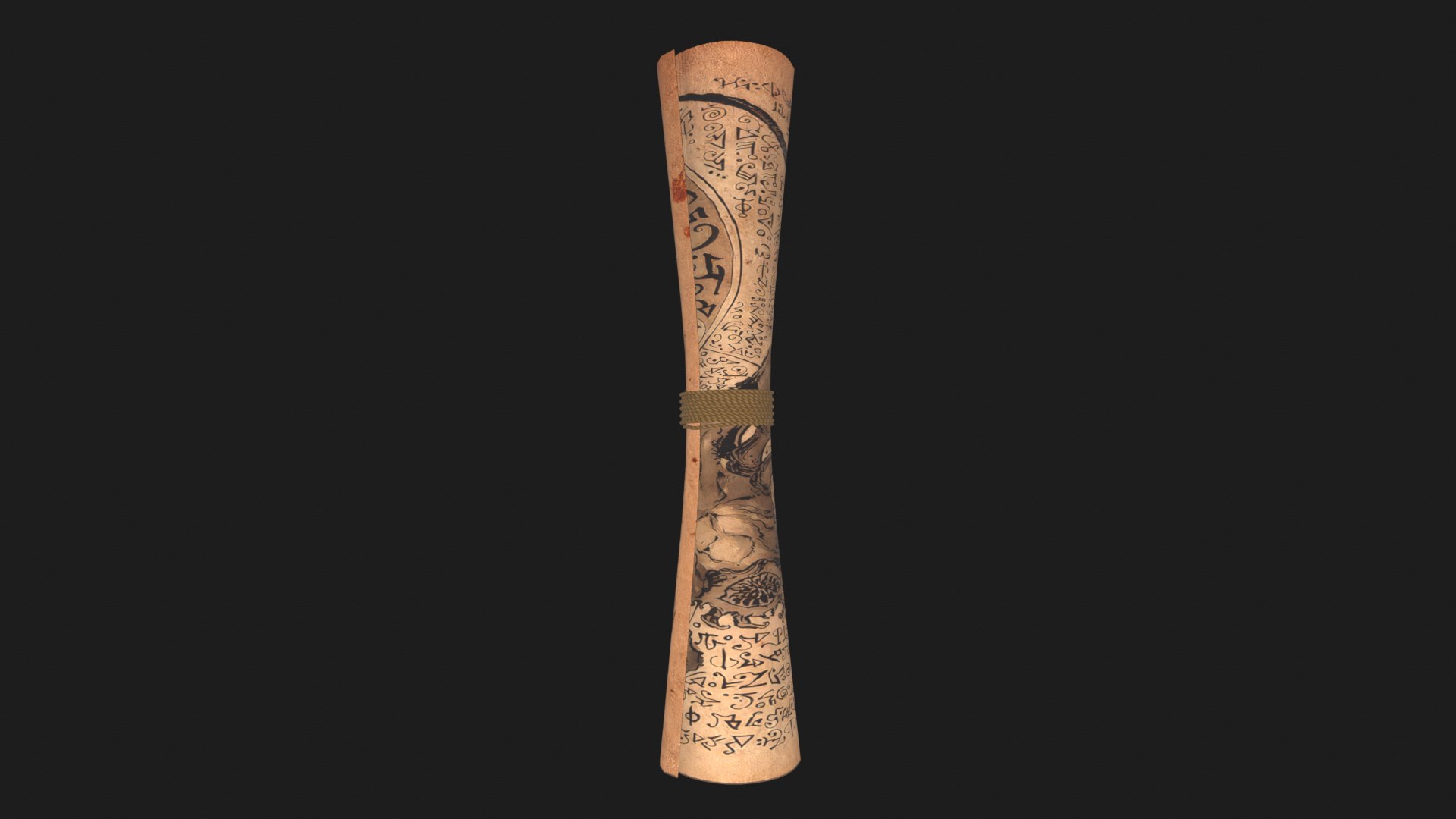 Medieval Paper Roll 3D - TurboSquid 2326083