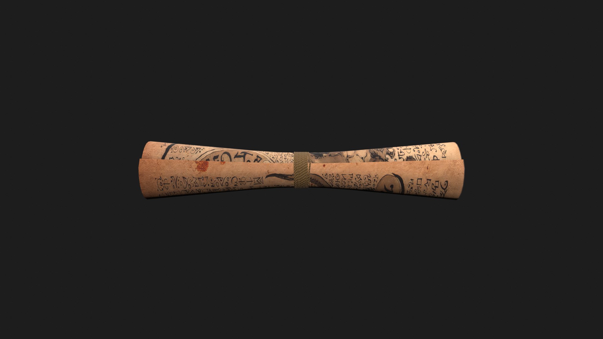 Medieval Paper Roll 3D - TurboSquid 2326083