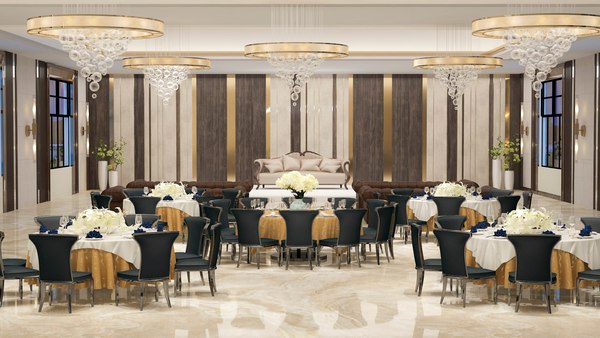 modelo 3d Salón de banquetes - TurboSquid 2133796