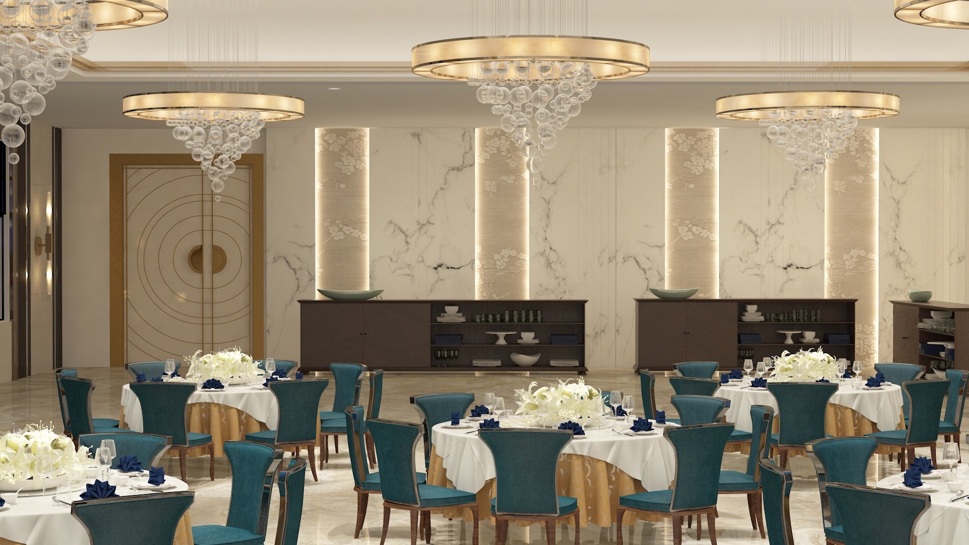 Banquet Hall Model - TurboSquid 2133796