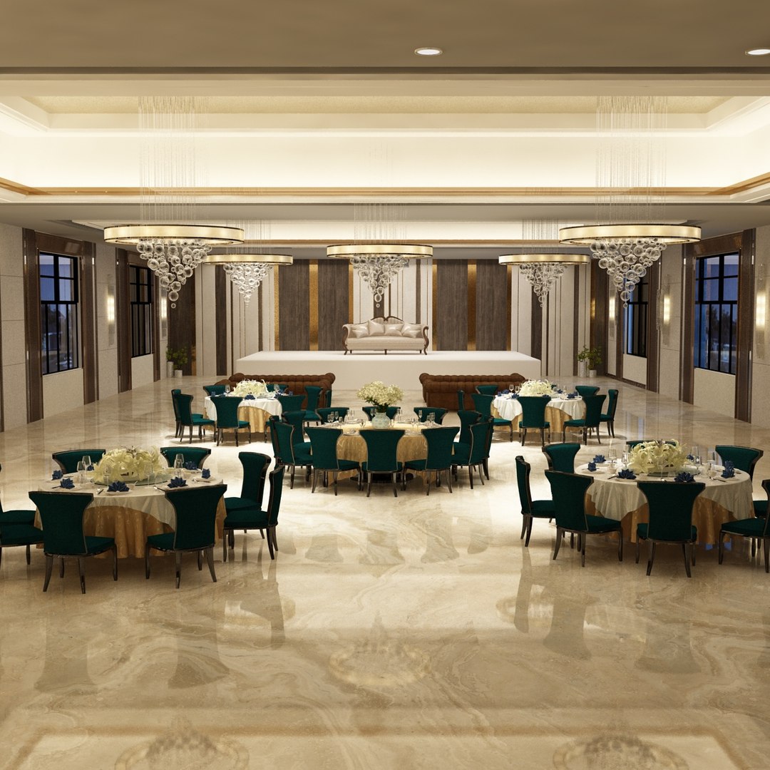 Banquet Hall Model - TurboSquid 2133796