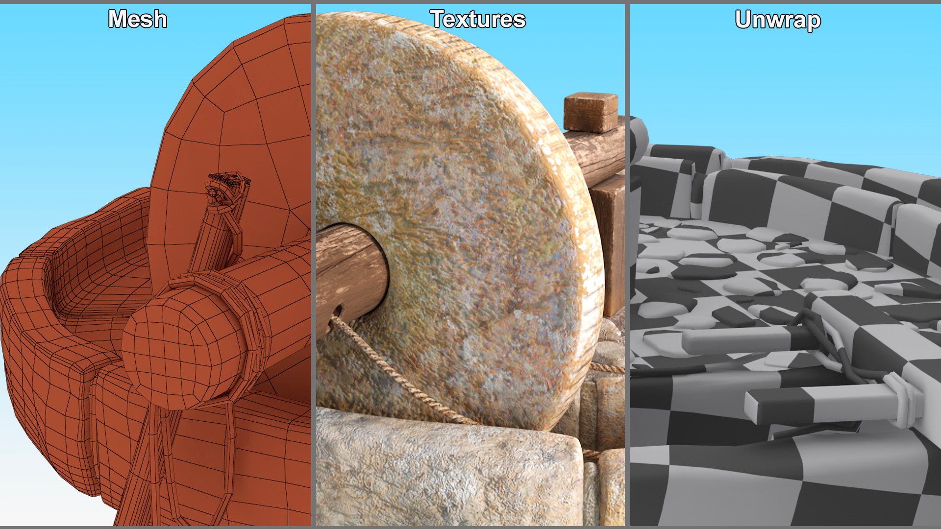 3D Model Antique Stone Mill - TurboSquid 2325178