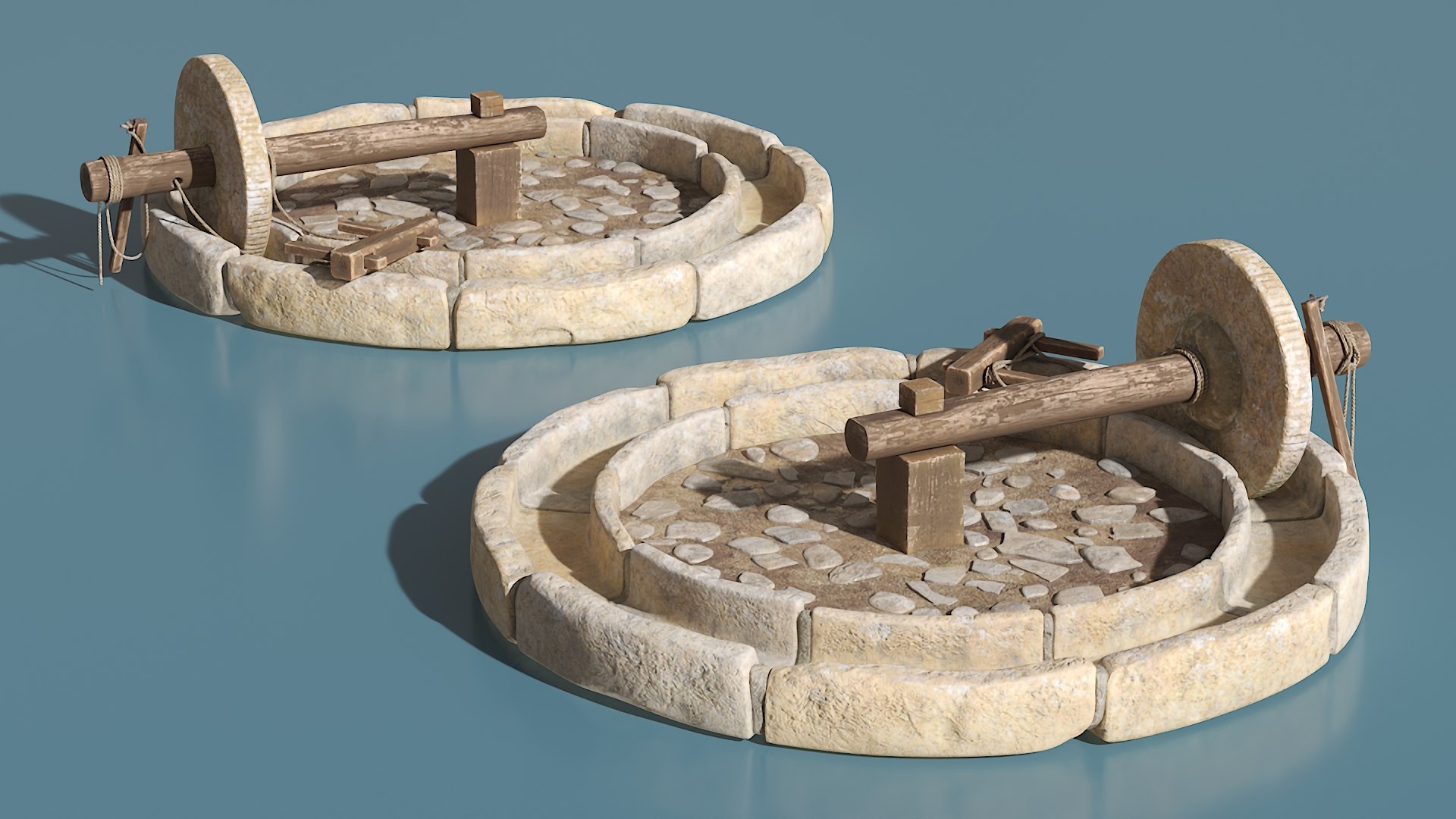 3D Model Antique Stone Mill - TurboSquid 2325178