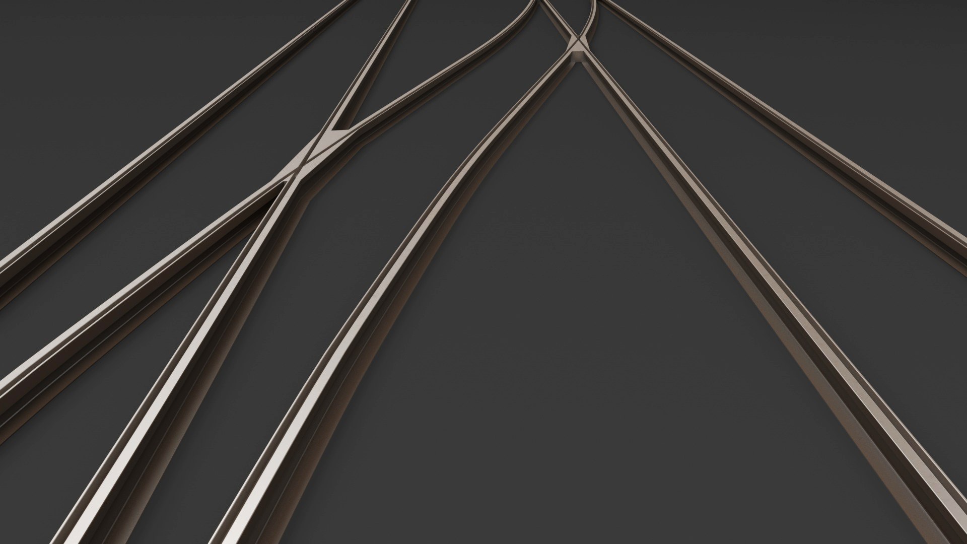Tram Rails Element - Half Trapeze Left 3D - TurboSquid 1961336