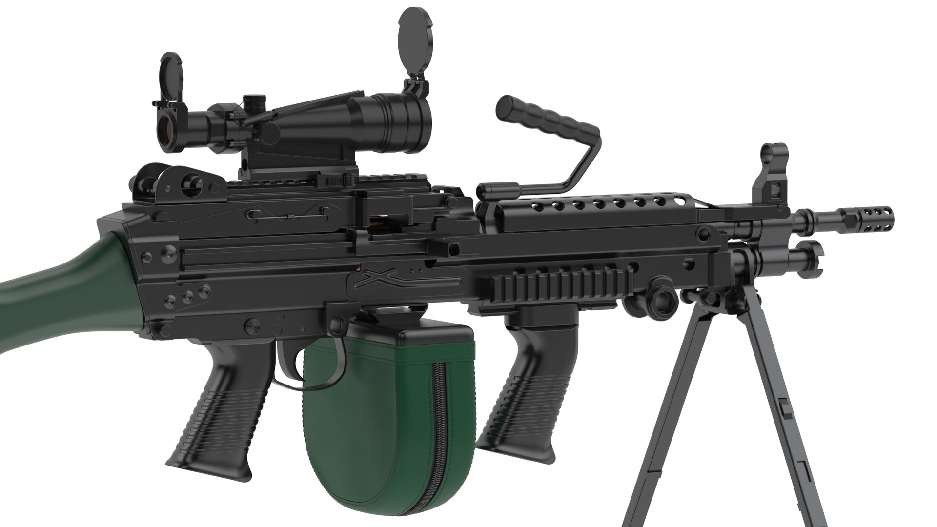 M249 Light Machine Gun 3D Model - TurboSquid 1993957
