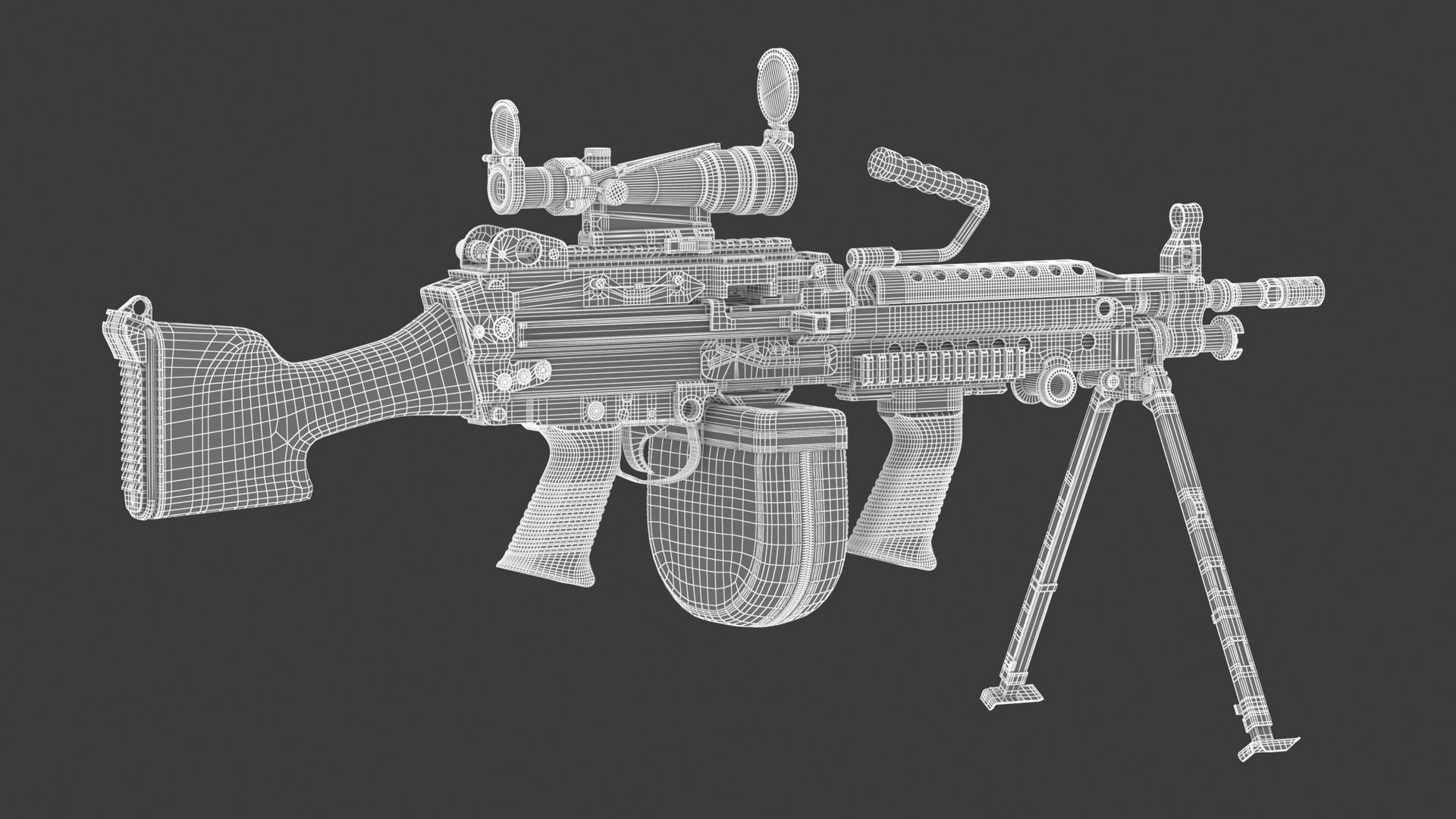 M249 Light Machine Gun 3D model - TurboSquid 1993957