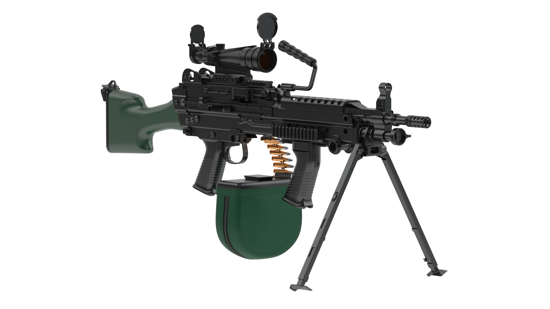 M249 Light Machine Gun 3D Model - TurboSquid 1993957
