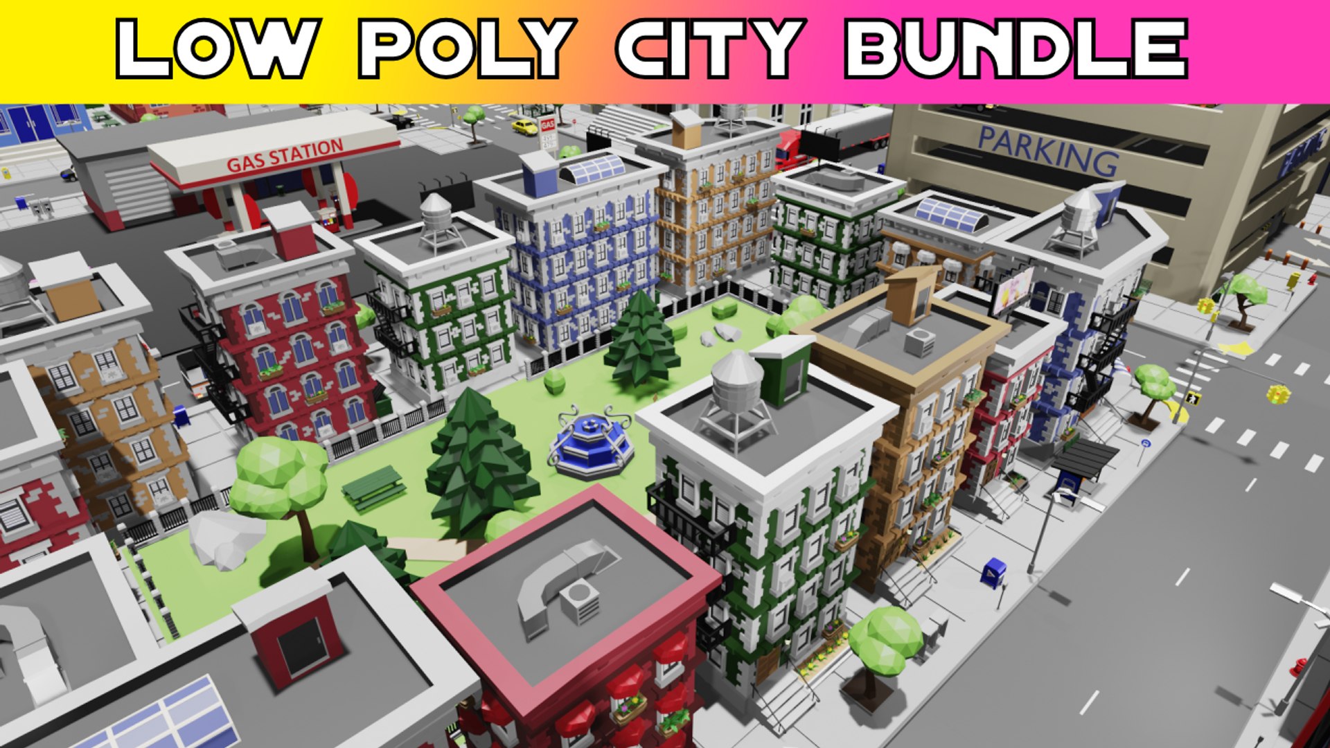 3D City Mega Pack Model - TurboSquid 2194303
