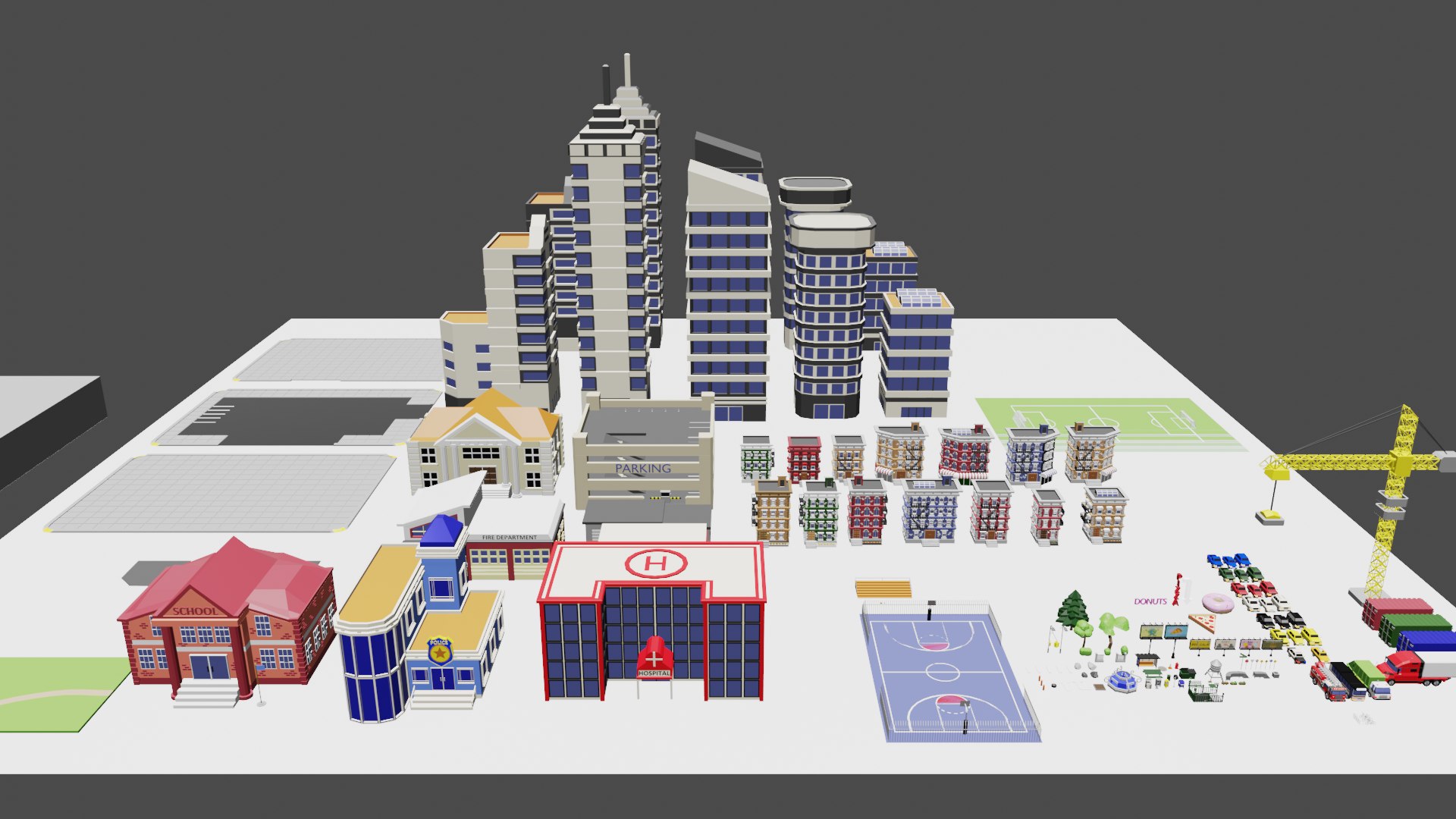 3D City Mega Pack Model - TurboSquid 2194303