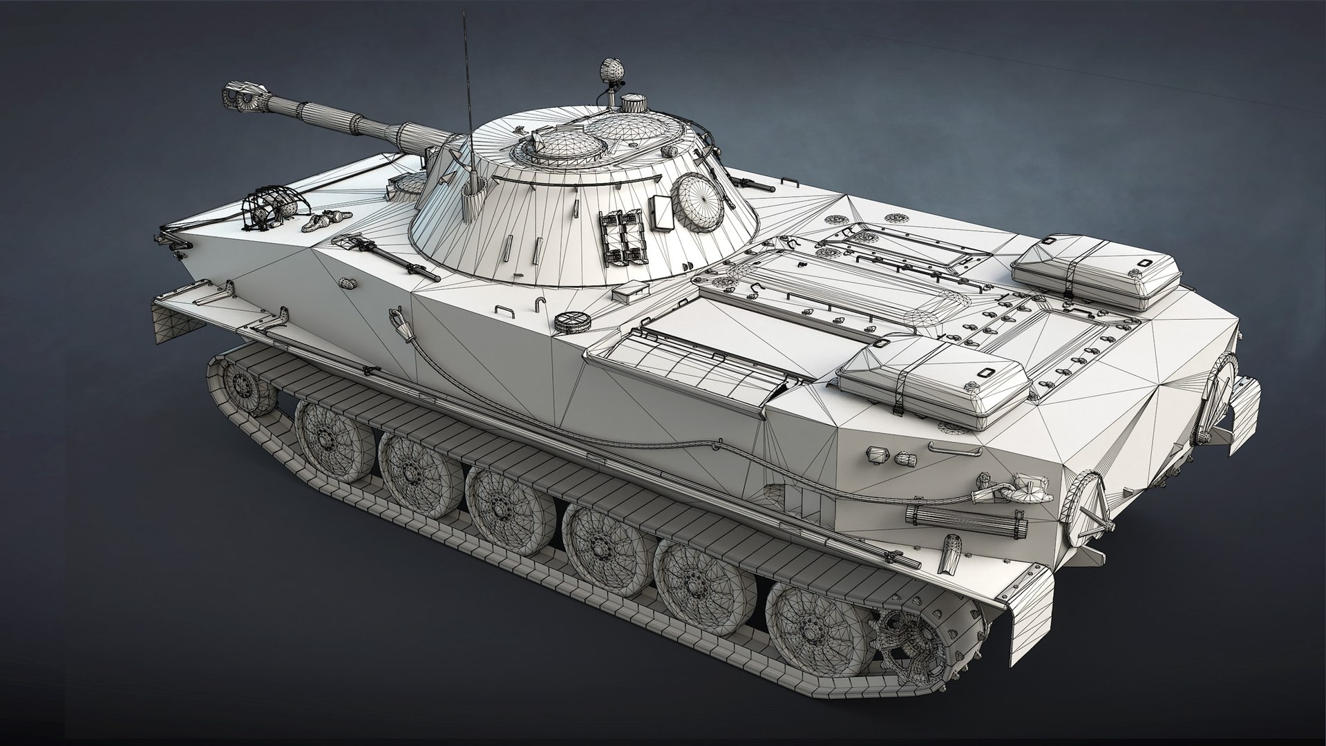 PT-76B Tank And BTR-50PK Game Ready 3D - TurboSquid 2345681