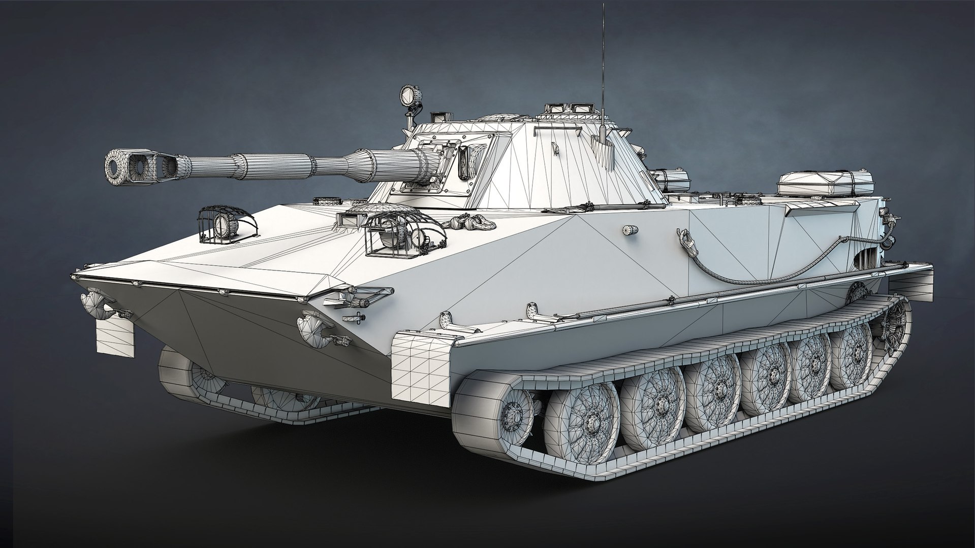 PT-76B Tank And BTR-50PK Game Ready 3D - TurboSquid 2345681