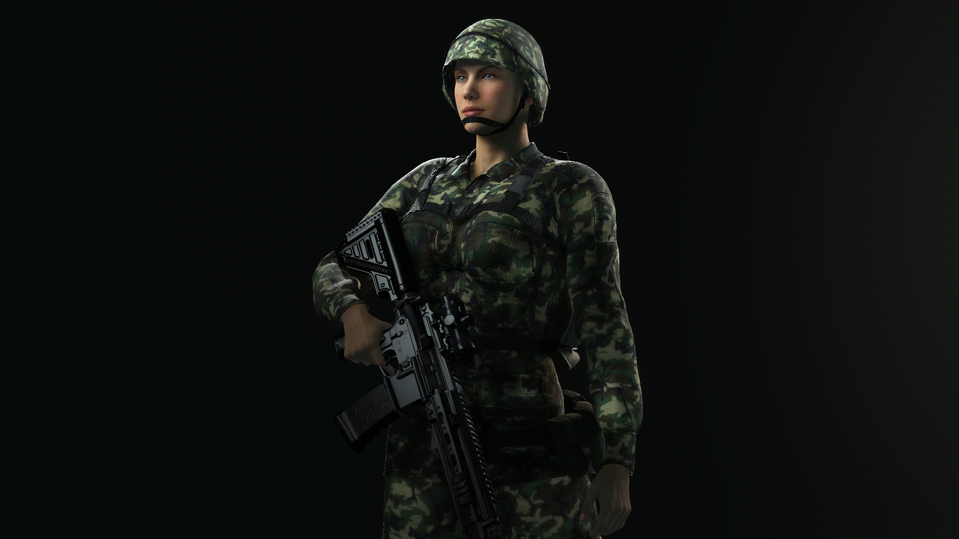 3D Model Female Marine Corp - TurboSquid 2384402