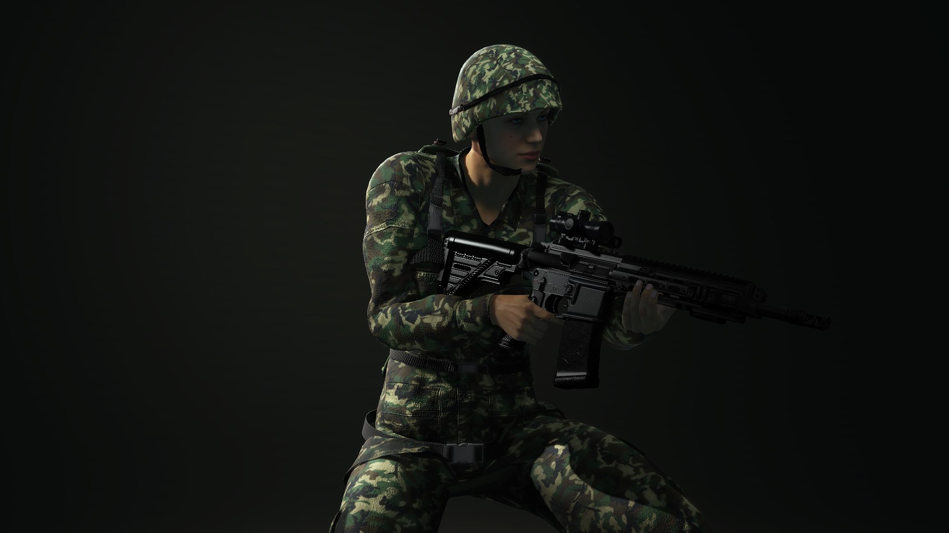 3D Model Female Marine Corp - TurboSquid 2384402