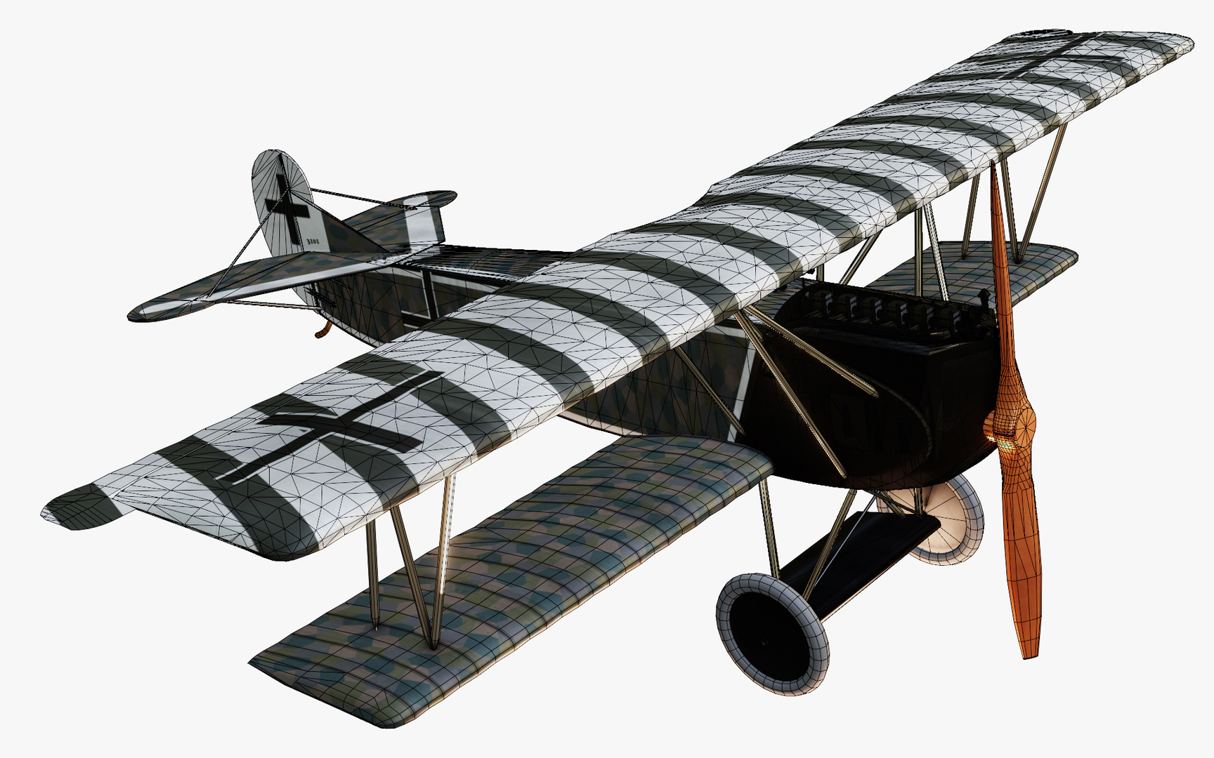 fokker d vii fighter 3d model