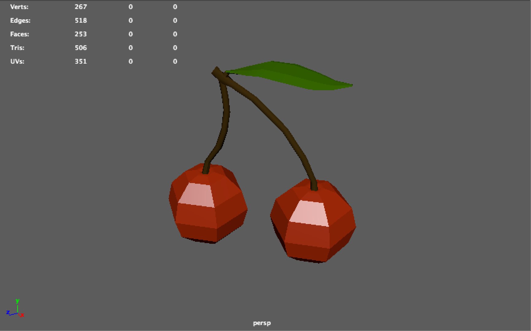 3d Cherries Asset