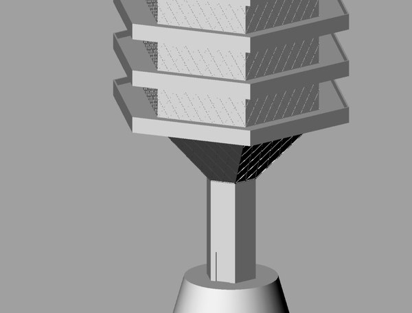 3d buckminster fuller dymaxion tower model