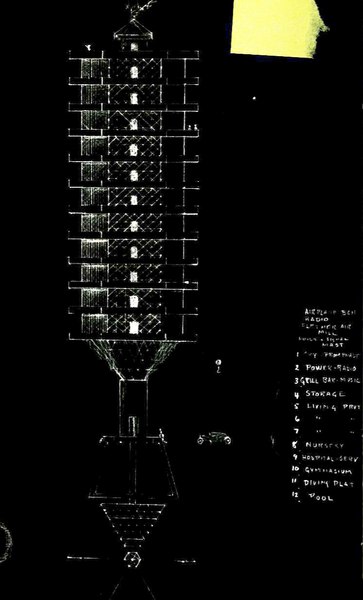 3d buckminster fuller dymaxion tower model