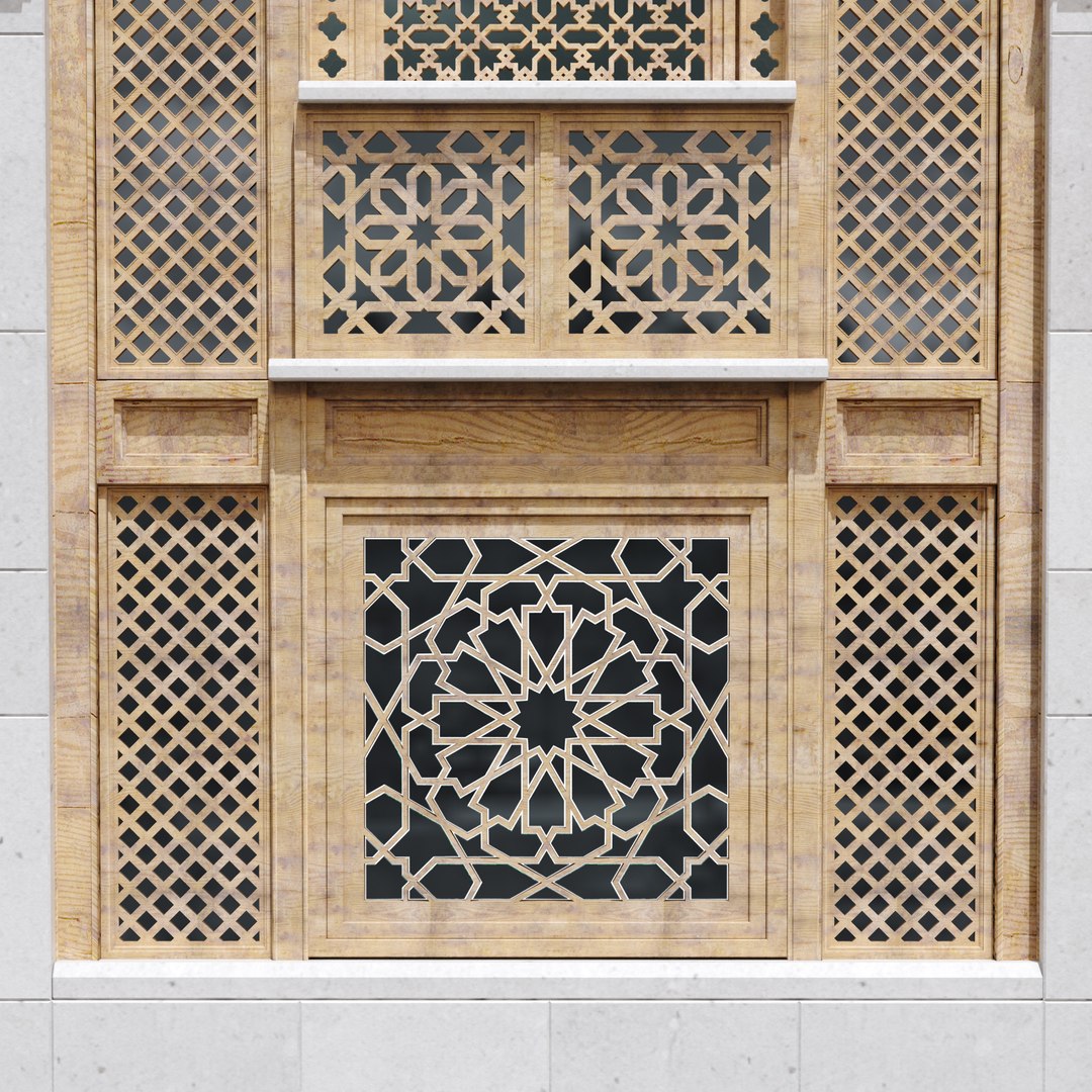 Arabic Islamic Window Set 380 Model - TurboSquid 2310456
